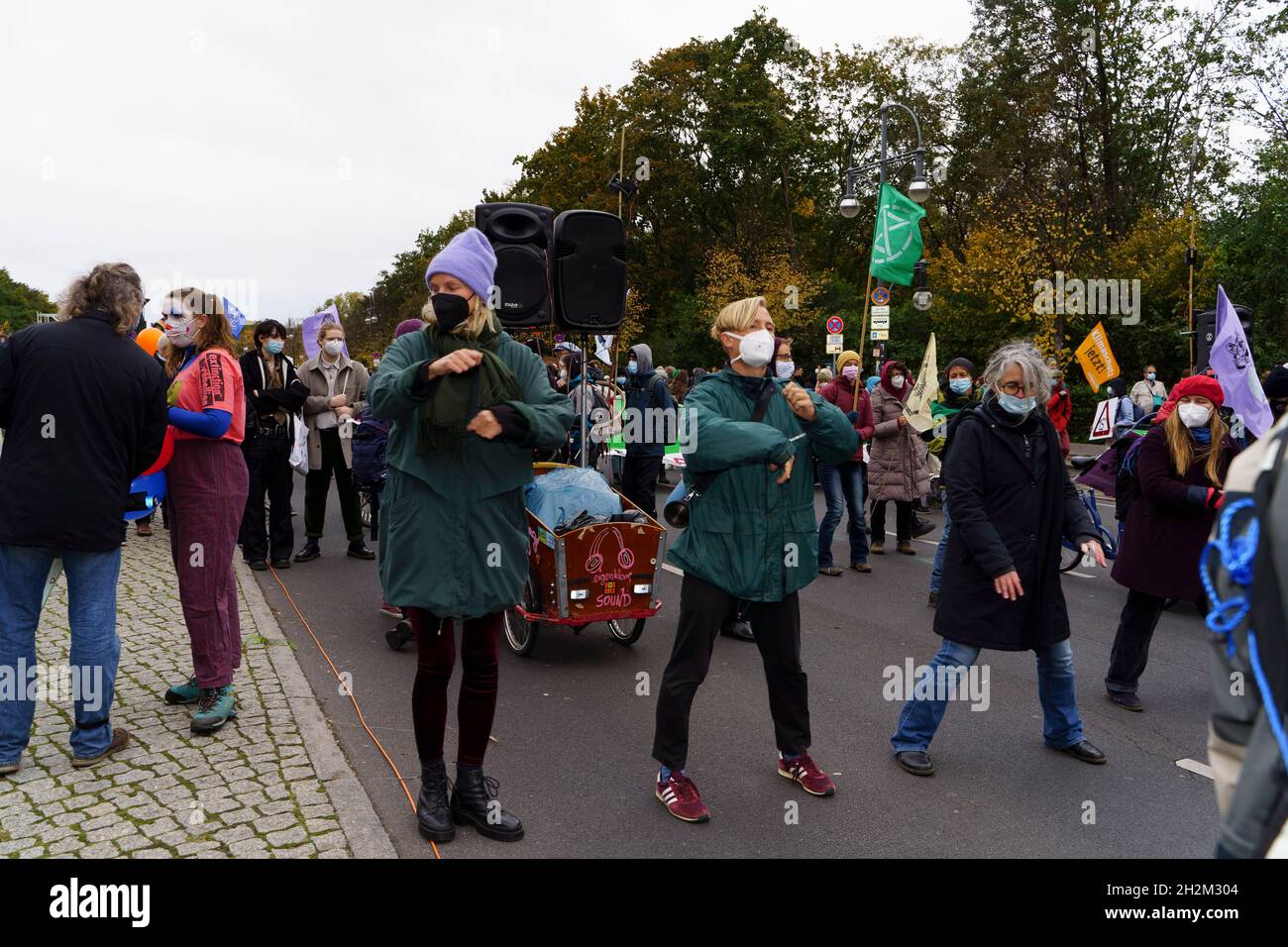 Berlin, Germany. 22nd Oct, 2021. Climate demonstration in Berlin ...