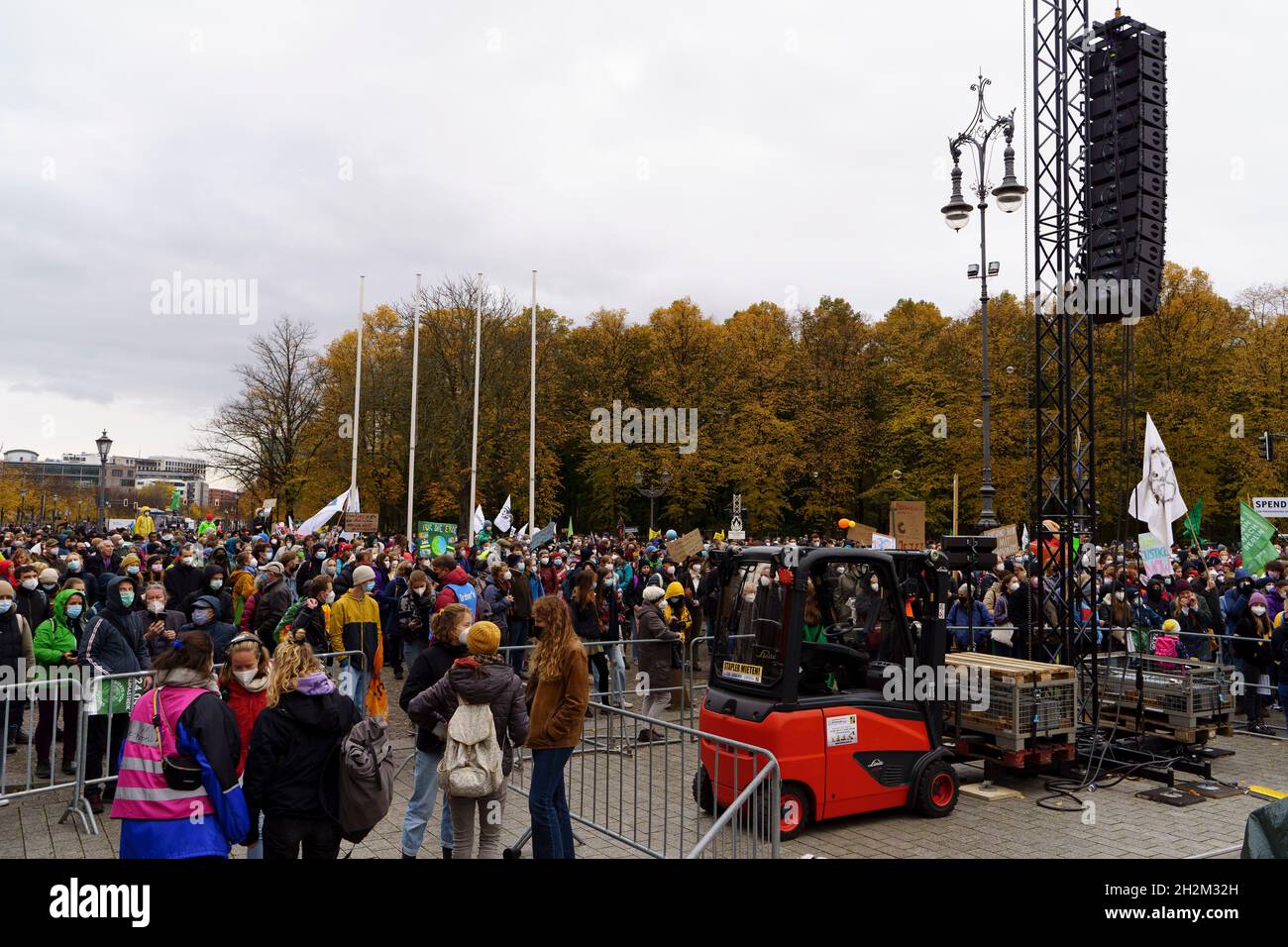 Berlin, Germany. 22nd Oct, 2021. Climate demonstration in Berlin ...