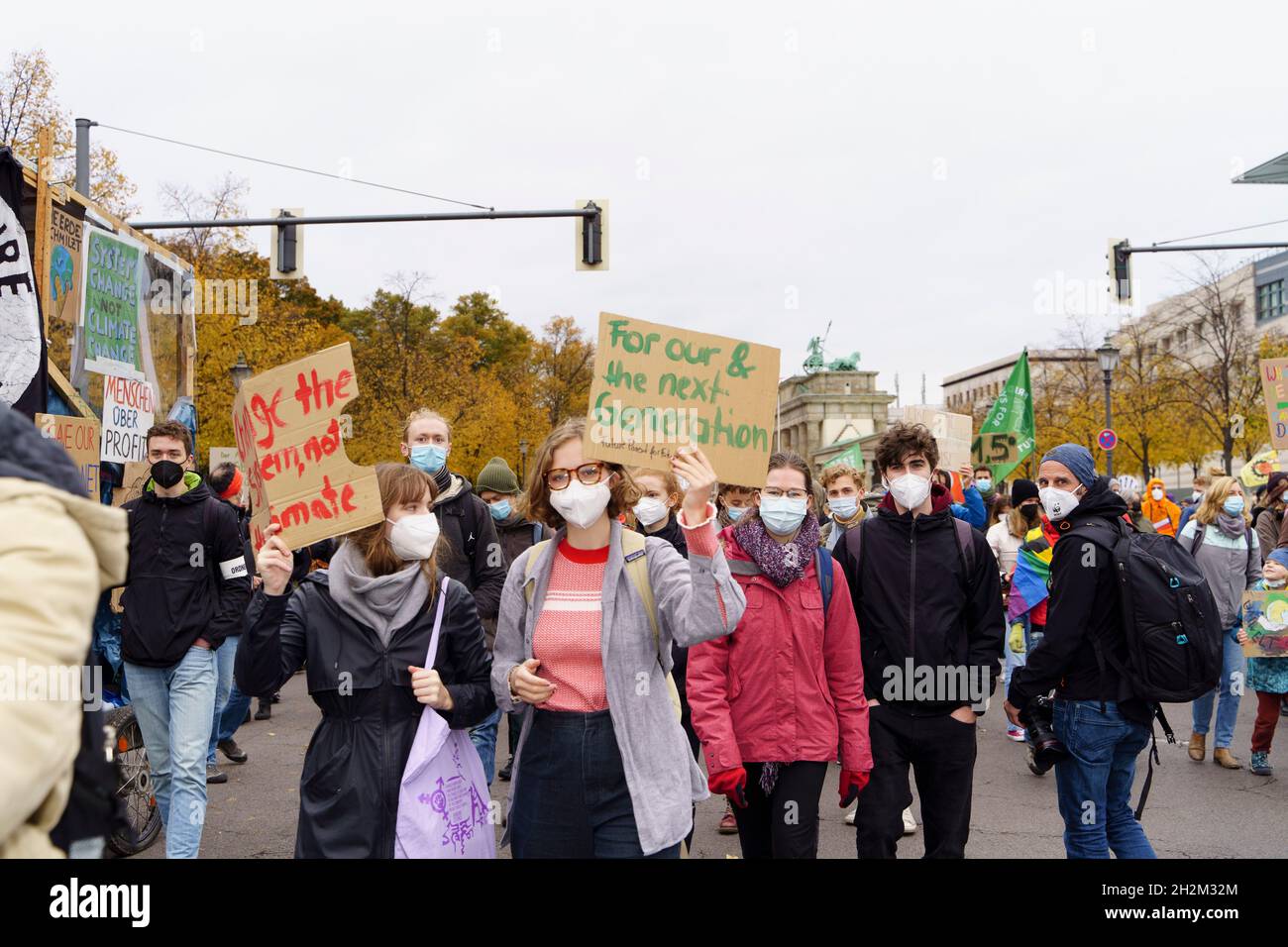 Berlin, Germany. 22nd Oct, 2021. Climate demonstration in Berlin ...