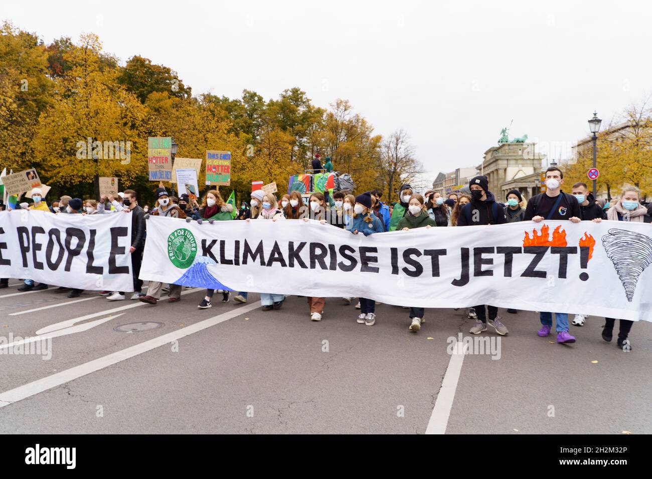 Berlin, Germany. 22nd Oct, 2021. Climate demonstration in Berlin ...