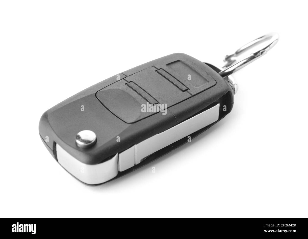 Modern car key on white background Stock Photo - Alamy