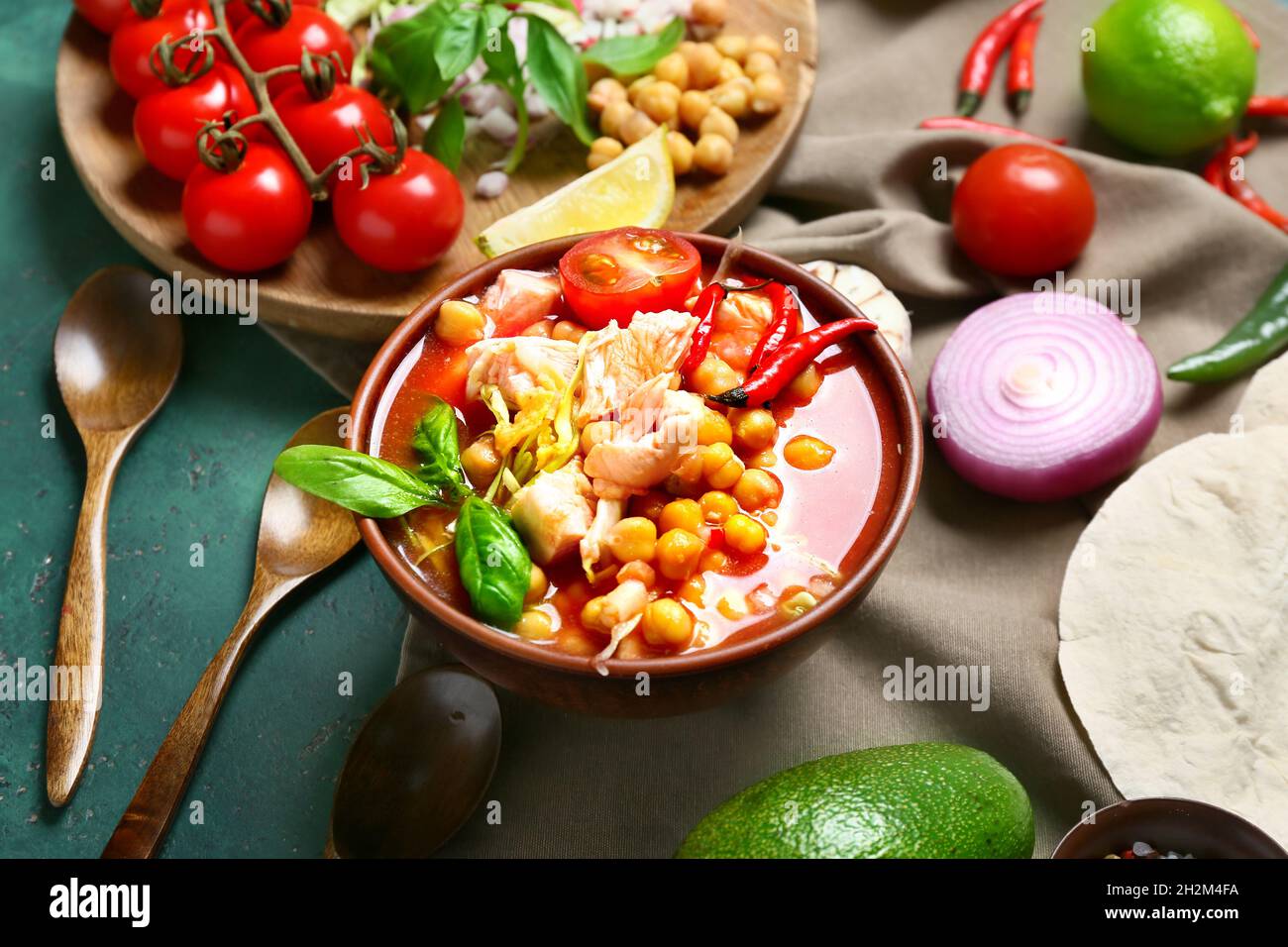 Pozole plate hi-res stock photography and images - Alamy