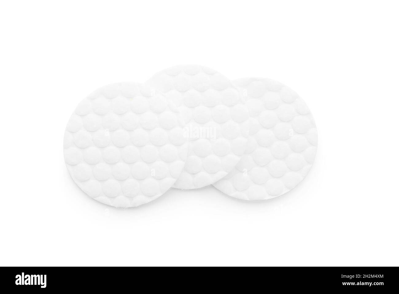 Clean cotton pads on white background Stock Photo - Alamy
