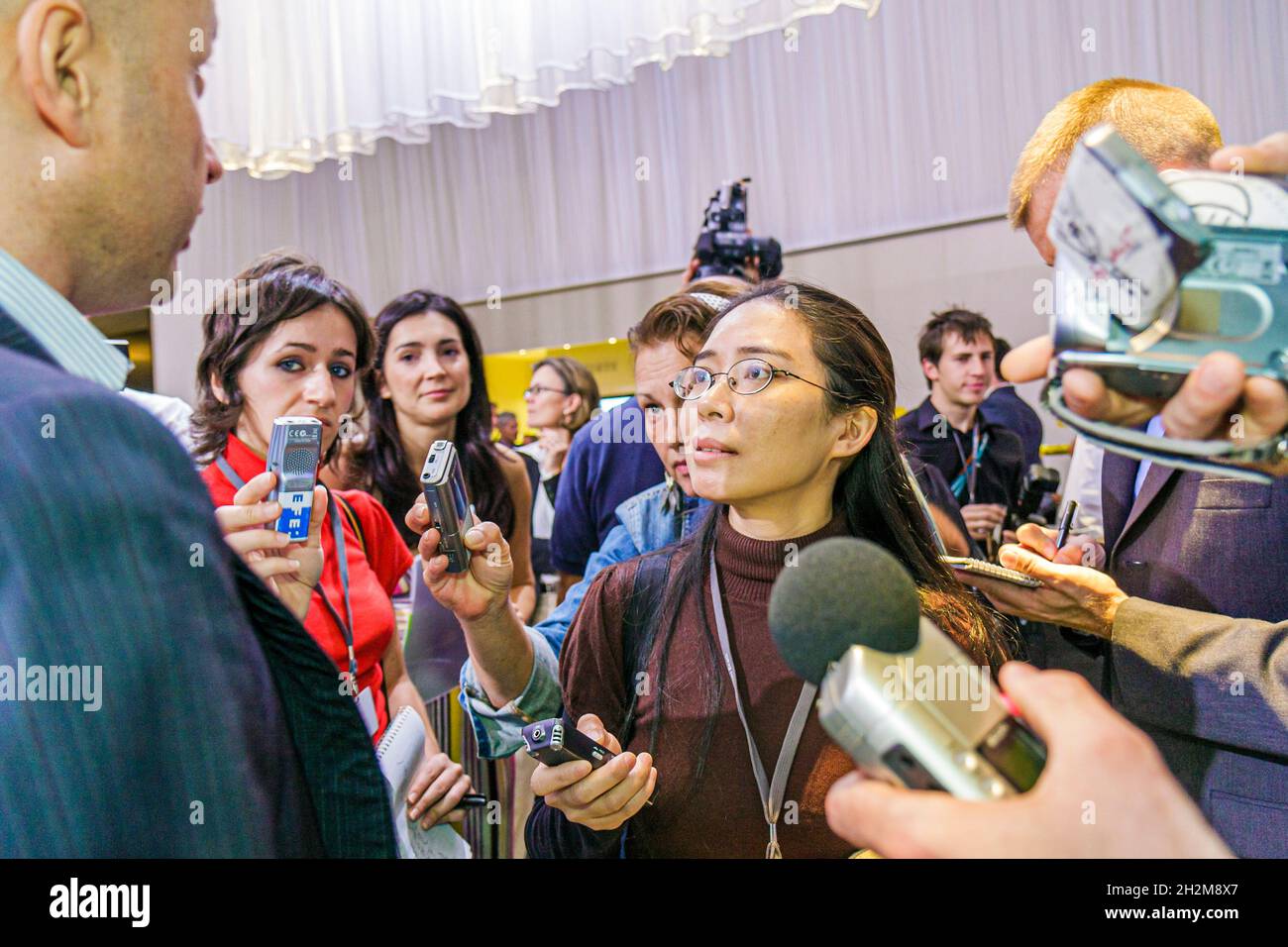 Miami Beach Florida,Convention Center centre,Art Basel media reception ...