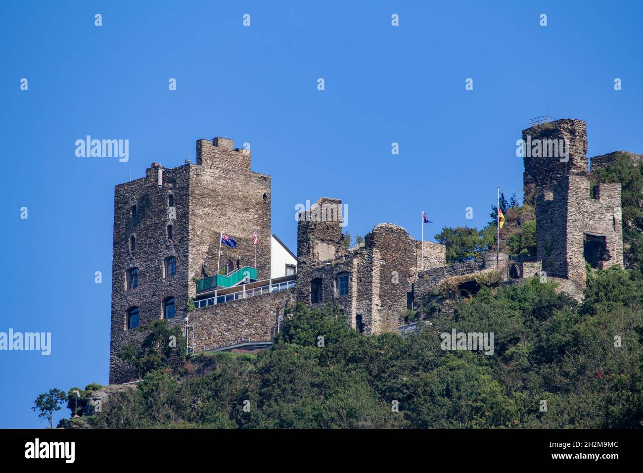 Liebenstein Castle (Burg Liebenstein) landscape on the upper middle ...