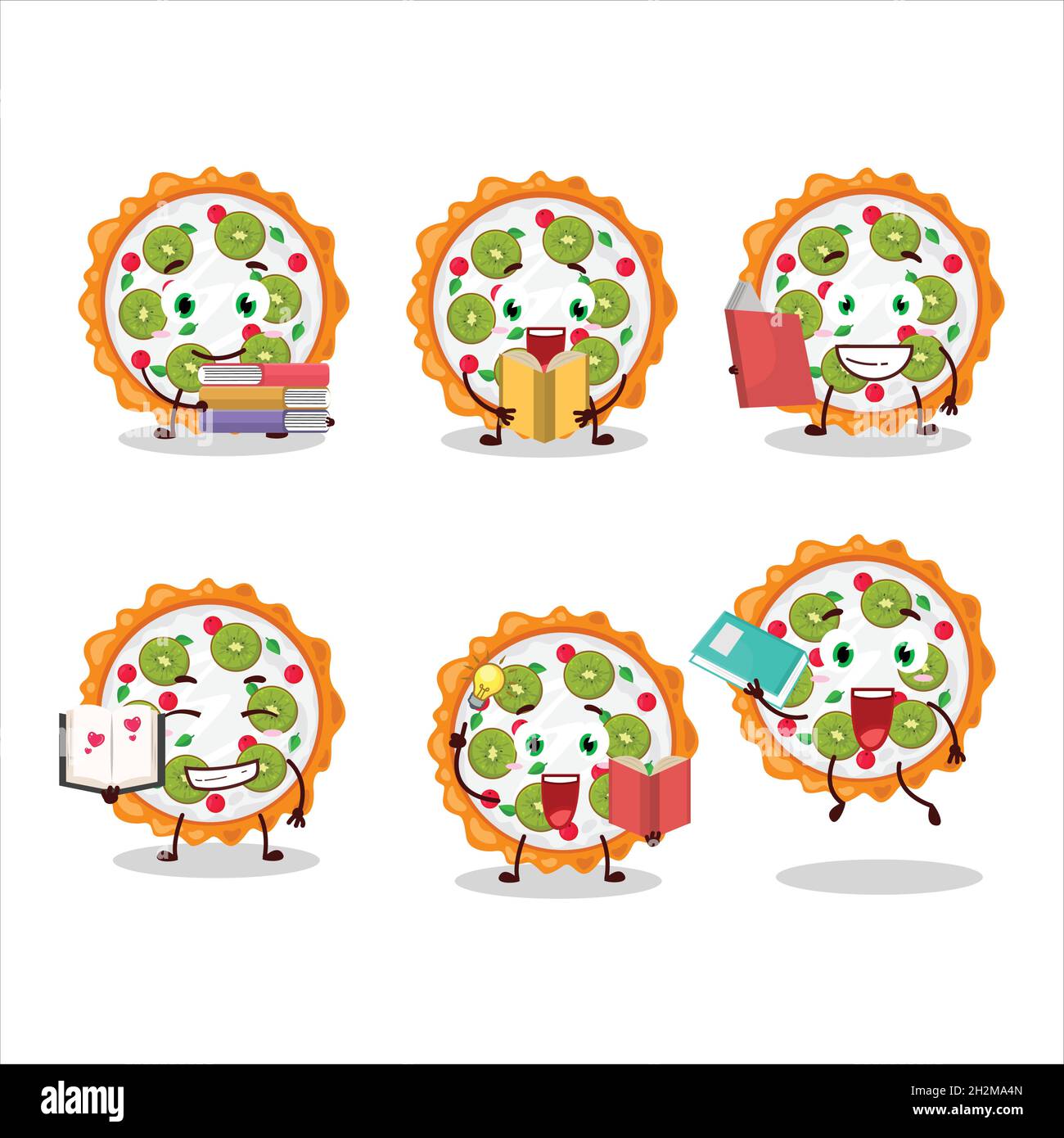 Reading a cookery book Stock Vector Images - Alamy