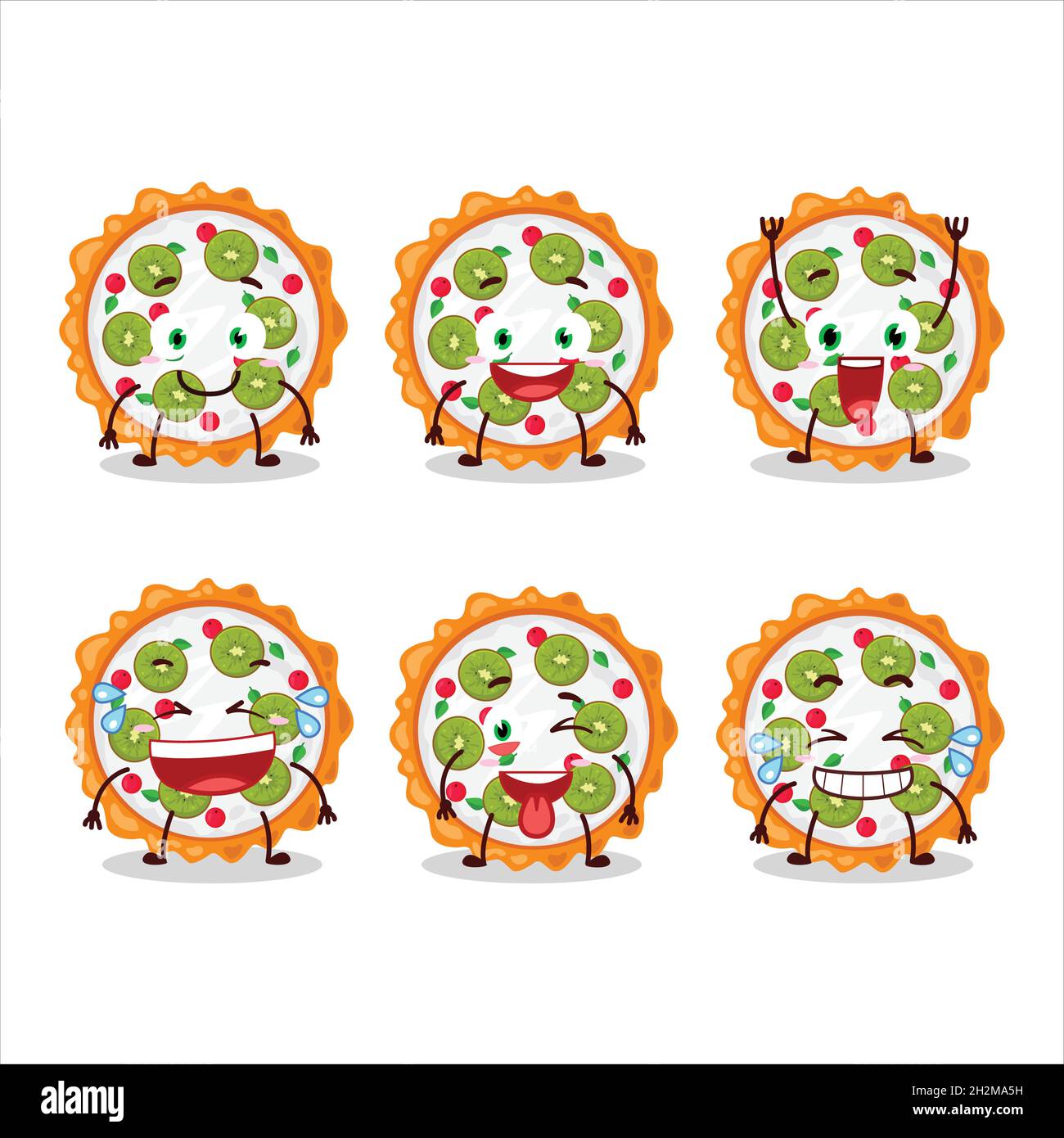 Cartoon character of fruit tart with smile expression. Vector ...