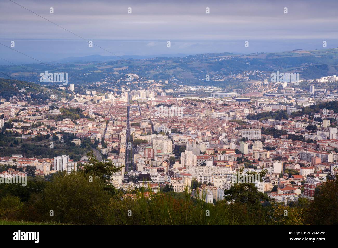Rooftop of Saint Etienne city in France Stock Photo - Alamy