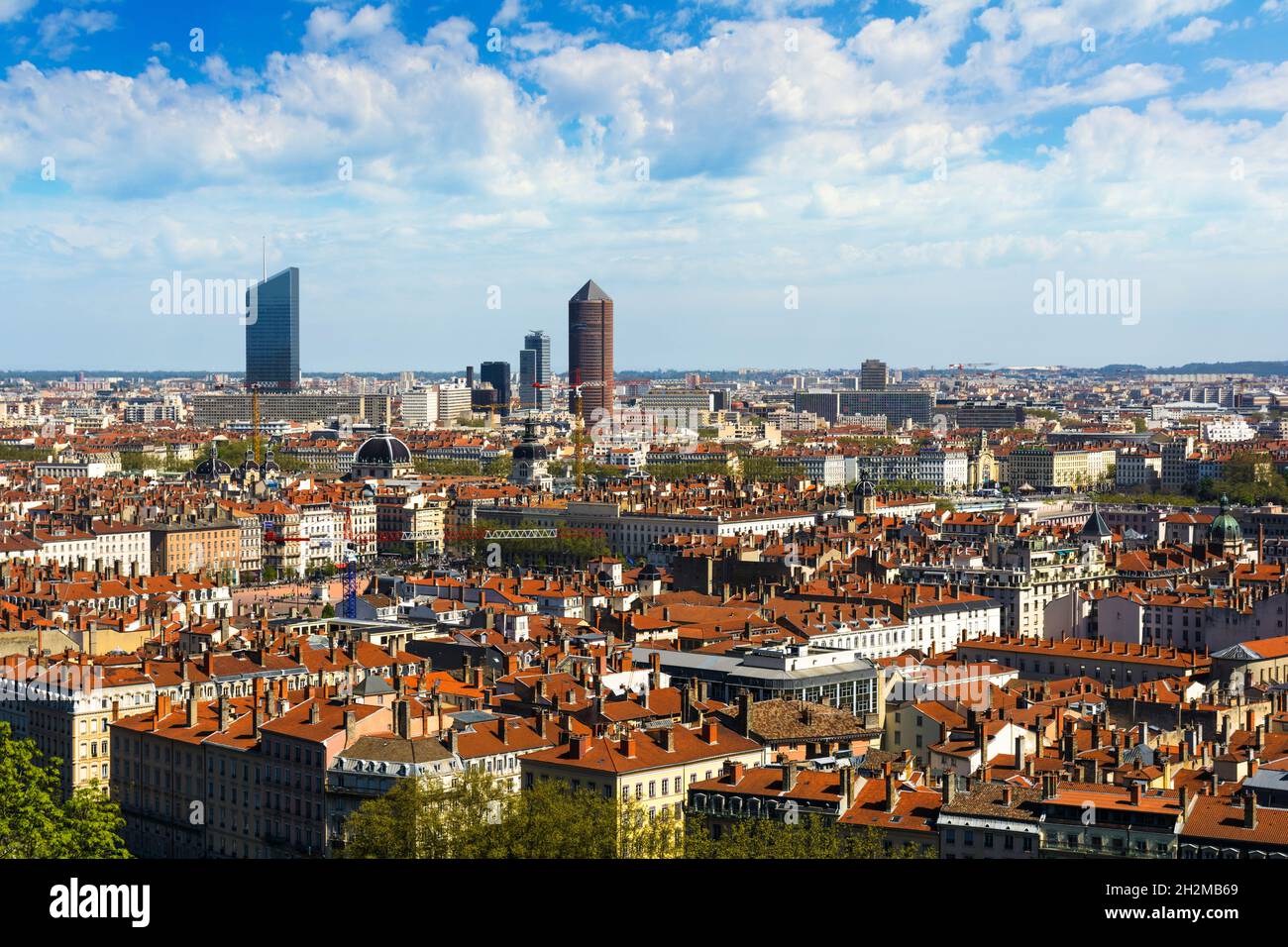 Buildings and rooftop of Lyon city Stock Photo - Alamy