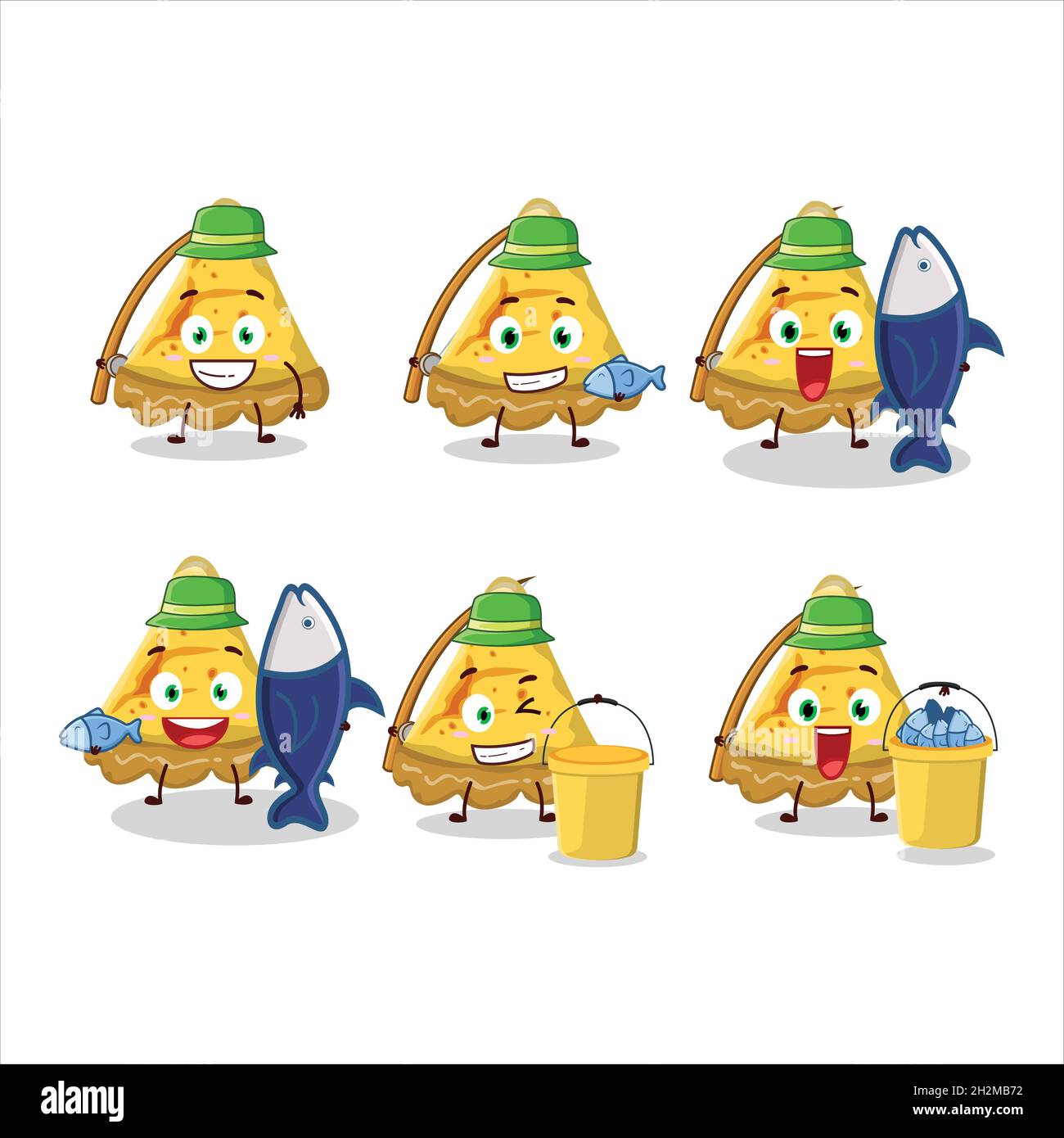 A fisherman slice of custard tart cartoon picture catch a big fish ...