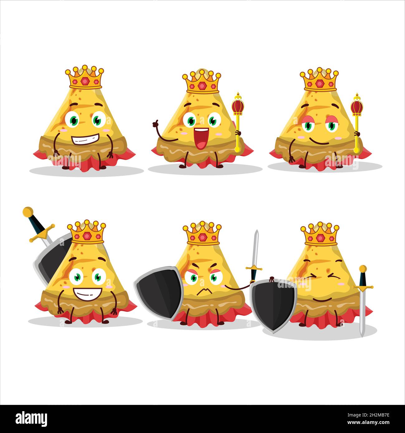 A Charismatic King slice of custard tart cartoon character wearing a ...
