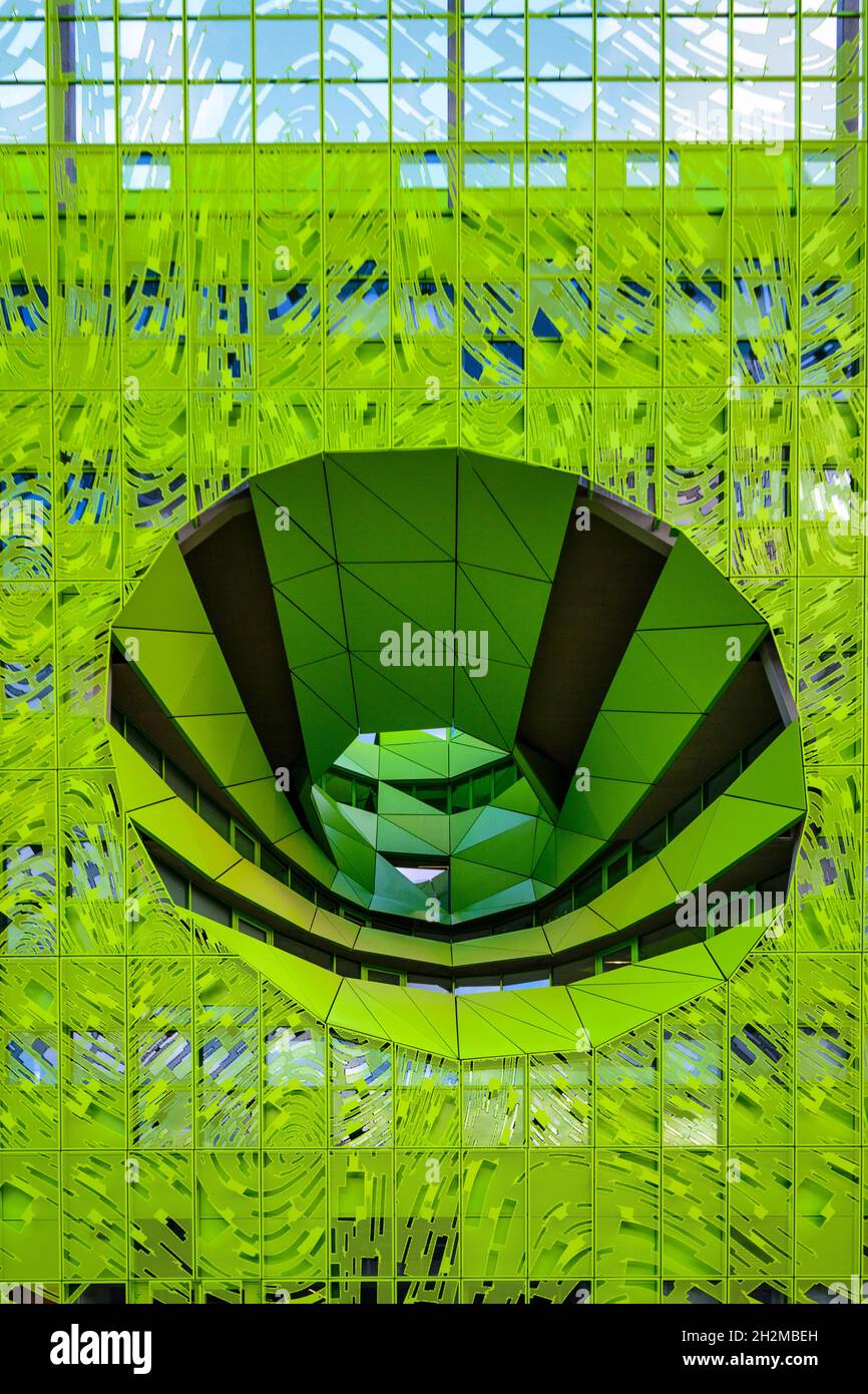 Green cube building at Lyon city, France Stock Photo - Alamy