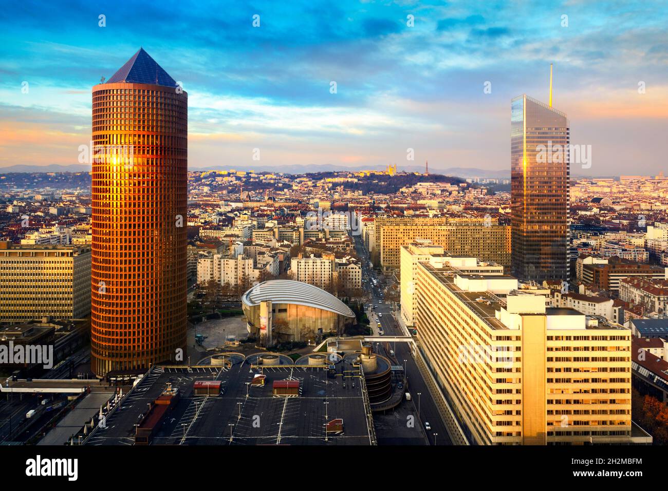 Rooftop basilica fourviere lyon hi-res stock photography and images - Alamy