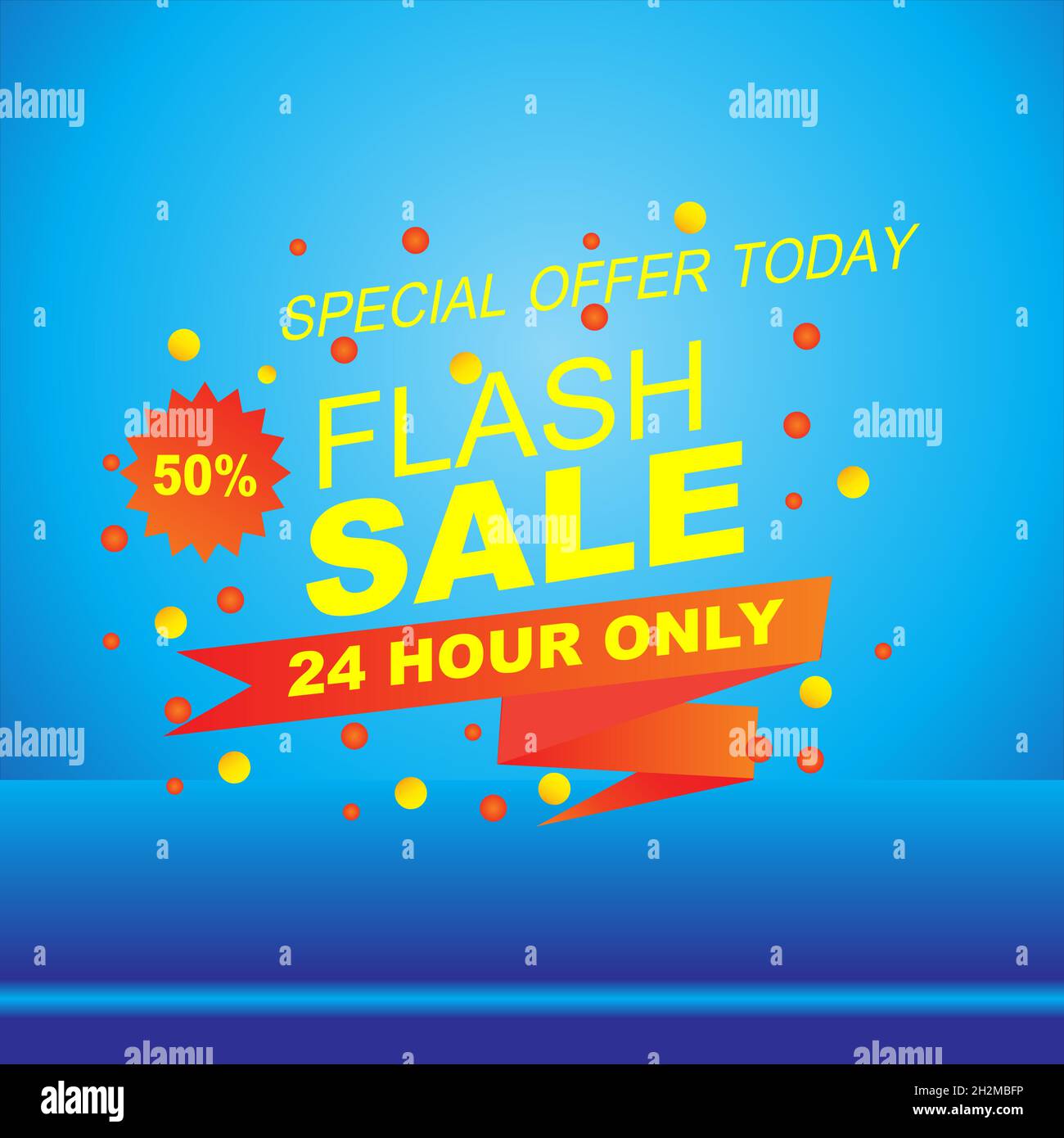 Sell banner template design with comic background Stock Vector Image ...