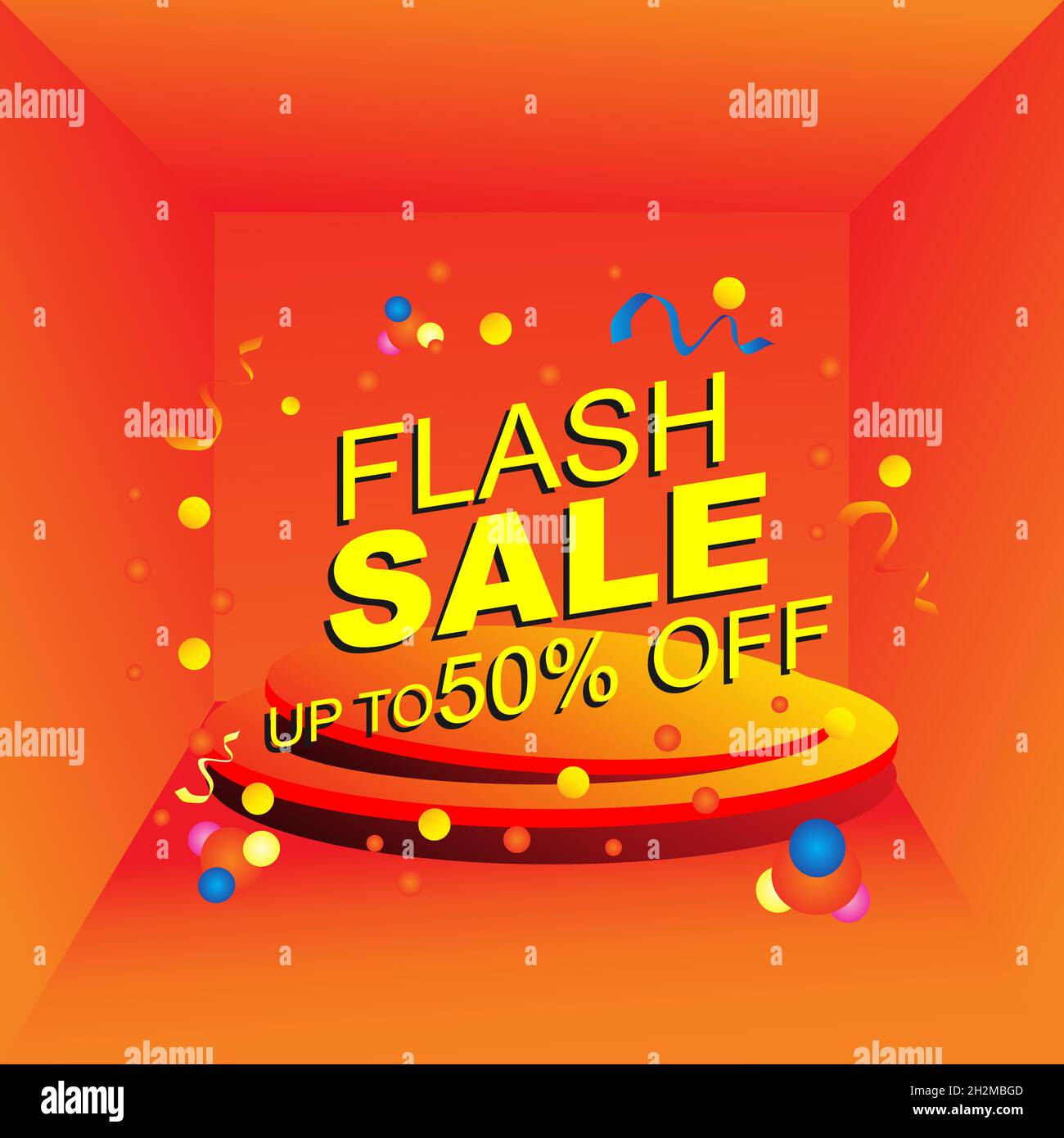 Sale banner design. 50% off. Sale promotion banner. Vector illustration ...