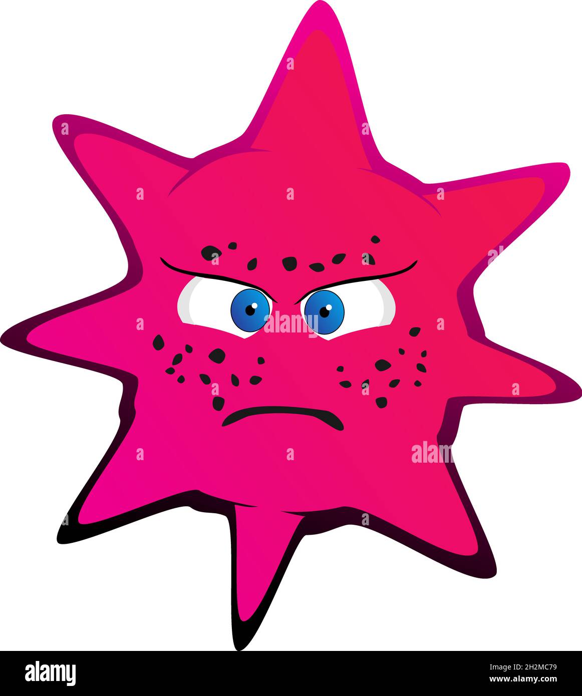 Happy Virus Cartoon Mascot Character. Cartoon Covid-19 Stock Vector ...