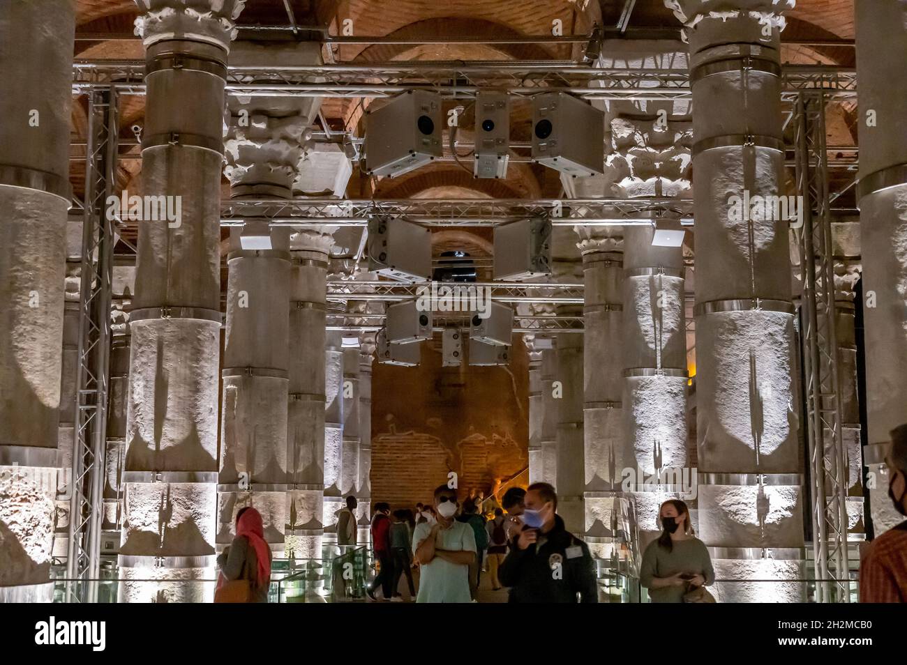 ISTANBUL, TURKEY - OCTOBER 12 ,2021: Theodosius Cistern is one of many ...