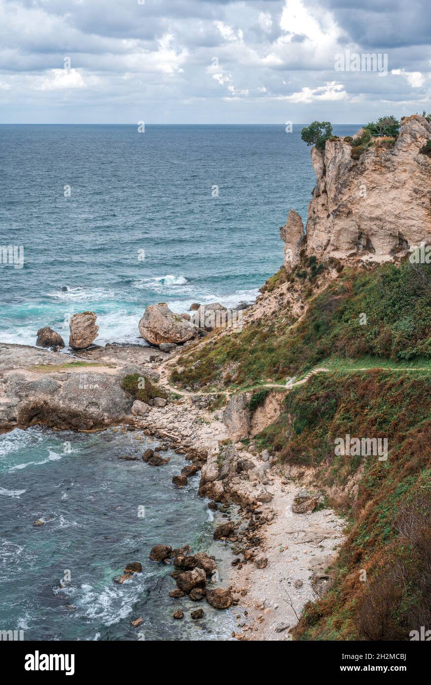 Turquoise sea seaside gloomy shore hi-res stock photography and images ...
