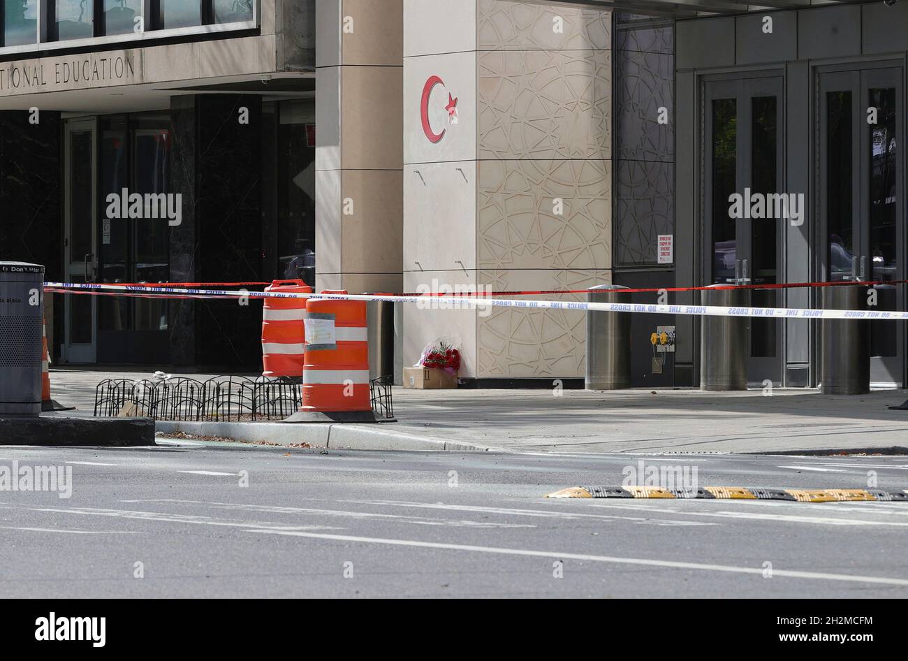 New York, USA, October 22, 2021 - Bomb at the Turkey Mission in Front ...