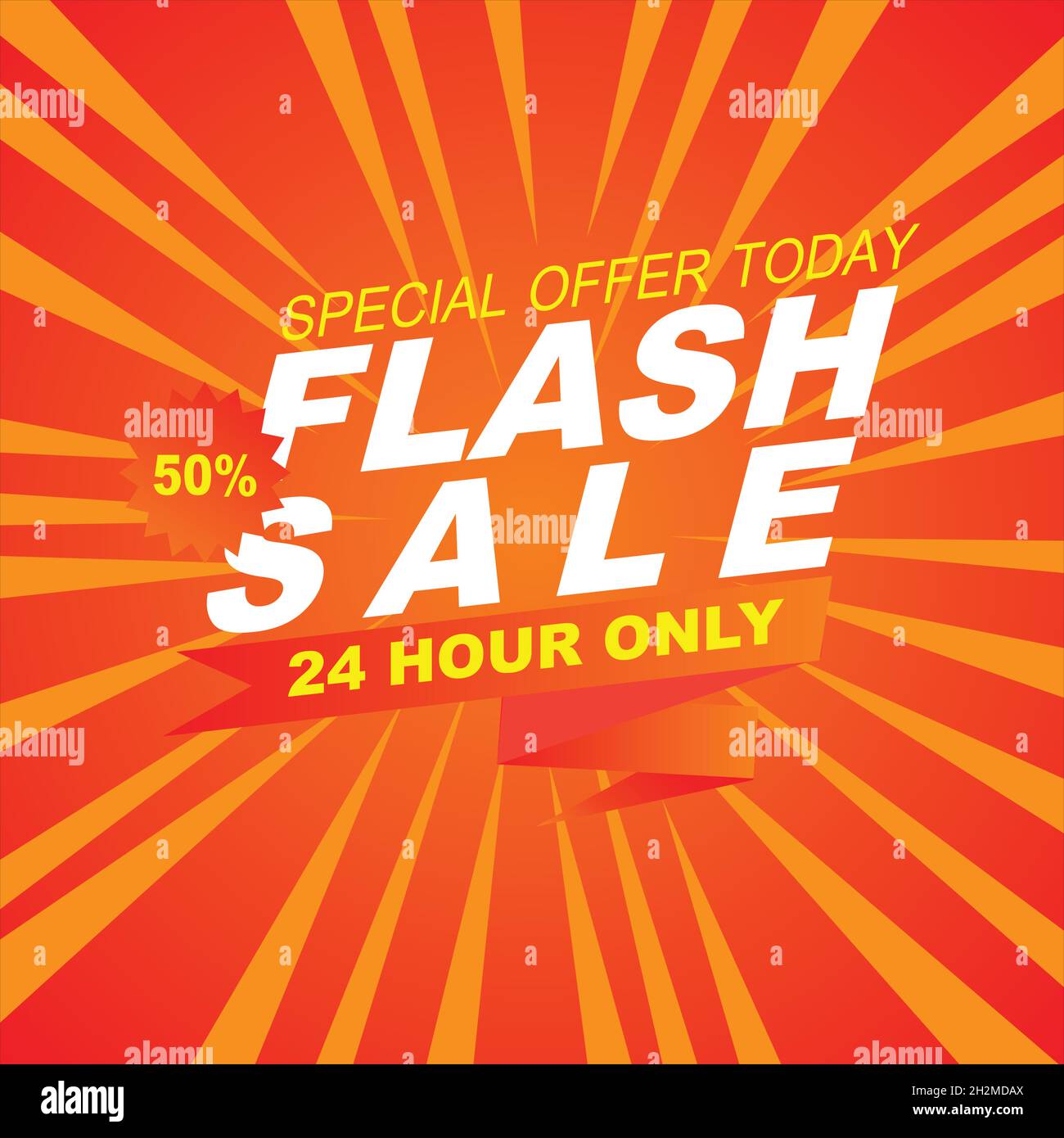 Sell banner template design with comic background Stock Vector Image ...