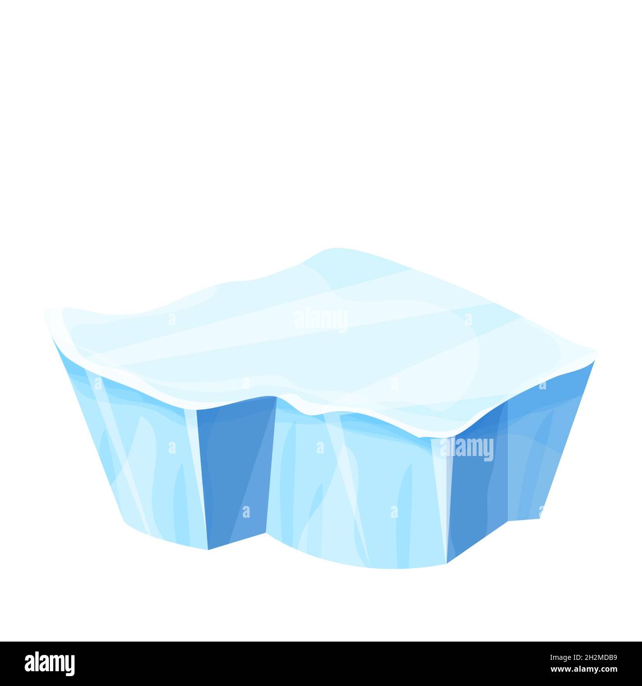 Ice floe, frozen water piece, iceberg in cartoon style isolated on ...