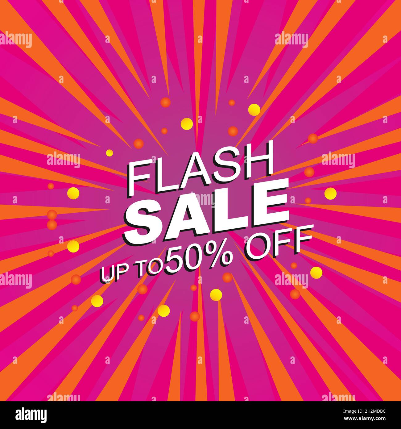 Sell banner template design with comic background Stock Vector Image ...