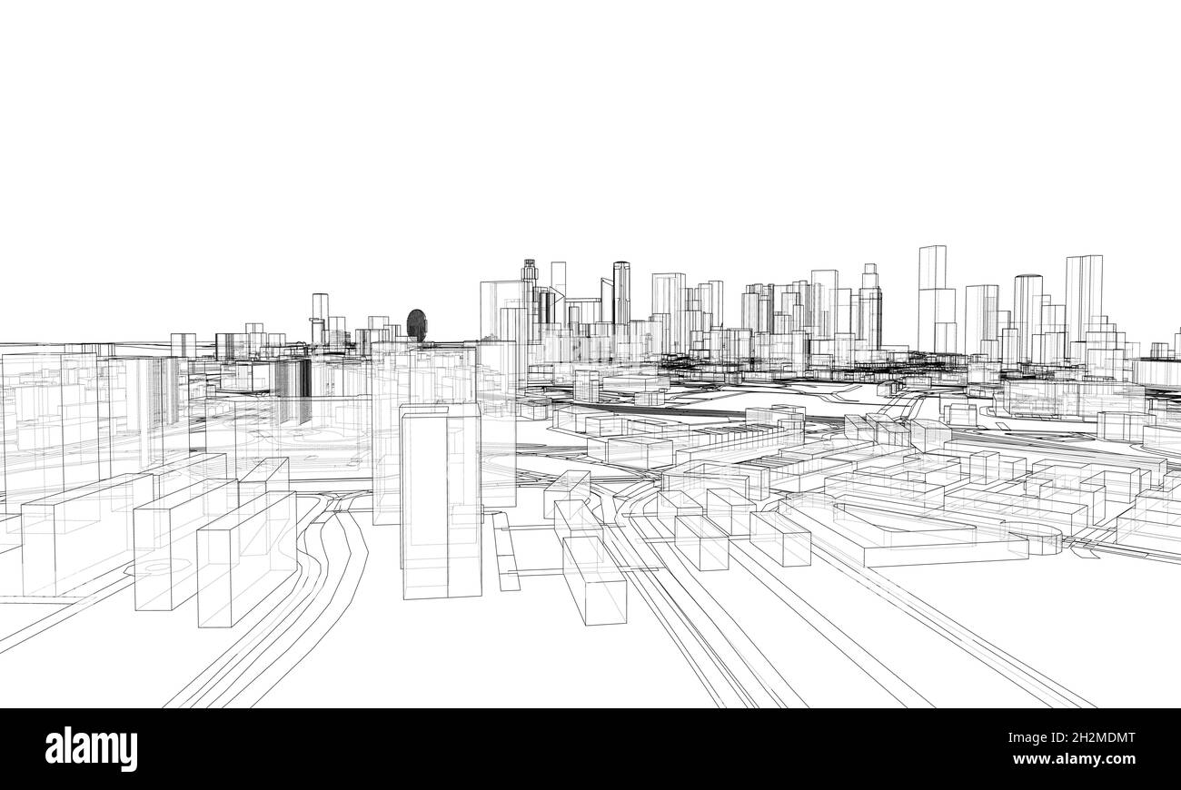 City view. Buildings and streets. Vector Stock Vector Image & Art - Alamy