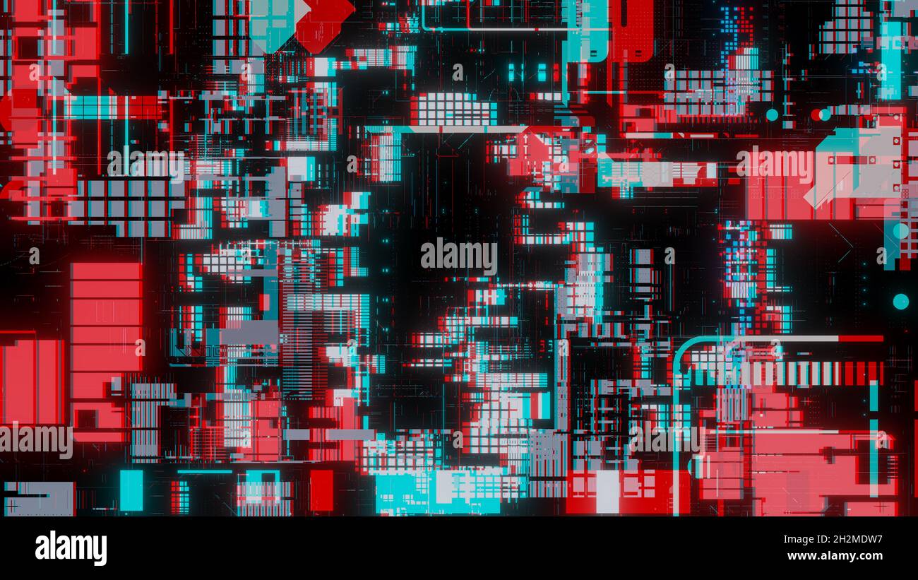 Glitched technology background Stock Photo - Alamy