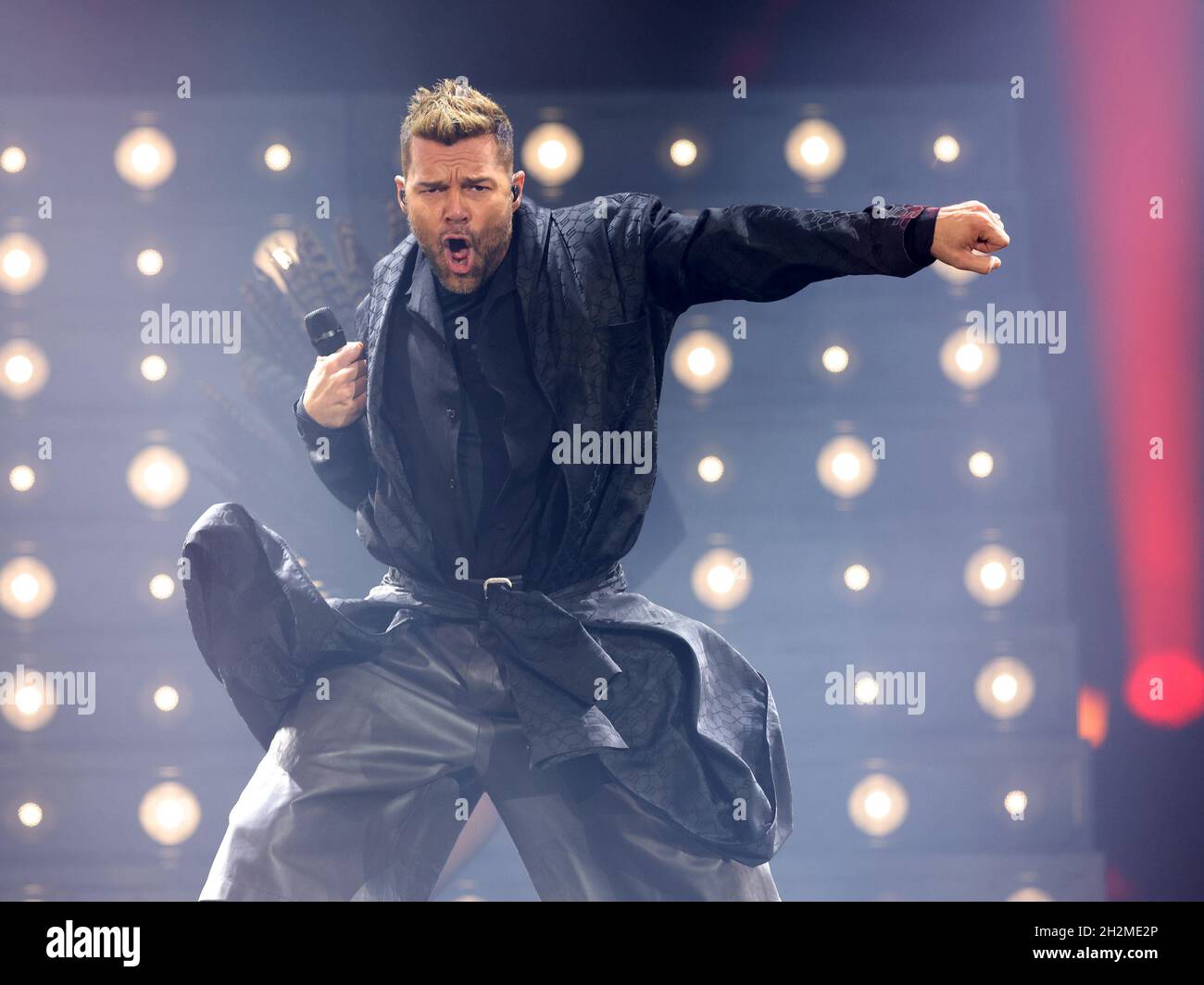MIAMI, FL - OCTOBER 22: Ricky Martin performs at FTX Arena on October ...