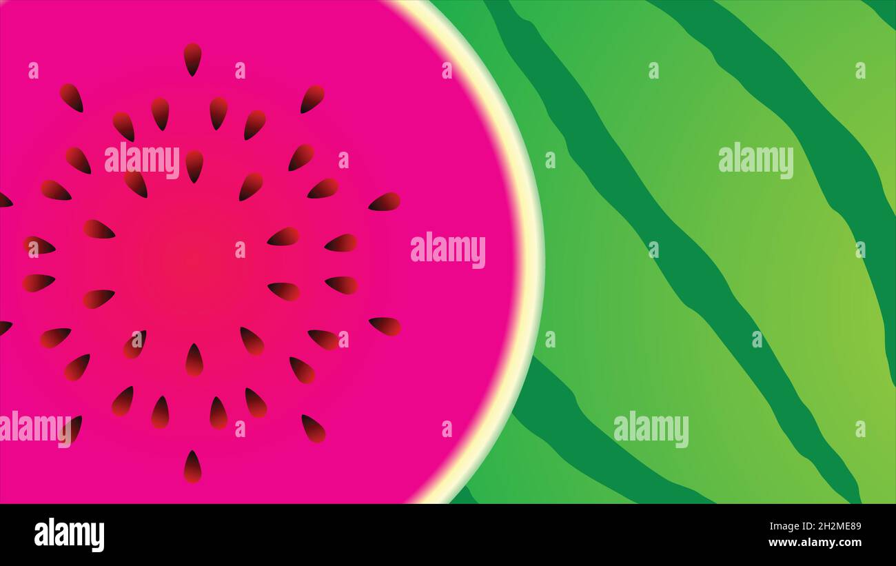 Latar belakang irisan semangka dengan tekstur biji dan kulit Stock ...
