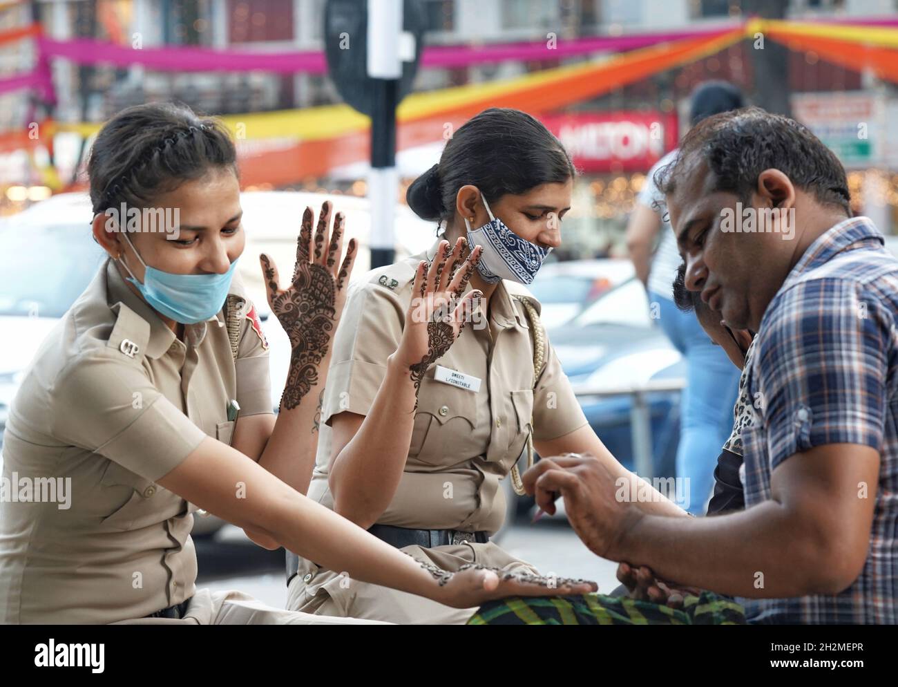 CHANDIGARH, INDIA - OCTOBER 22,2021: Chandigarh Police woman gets her ...