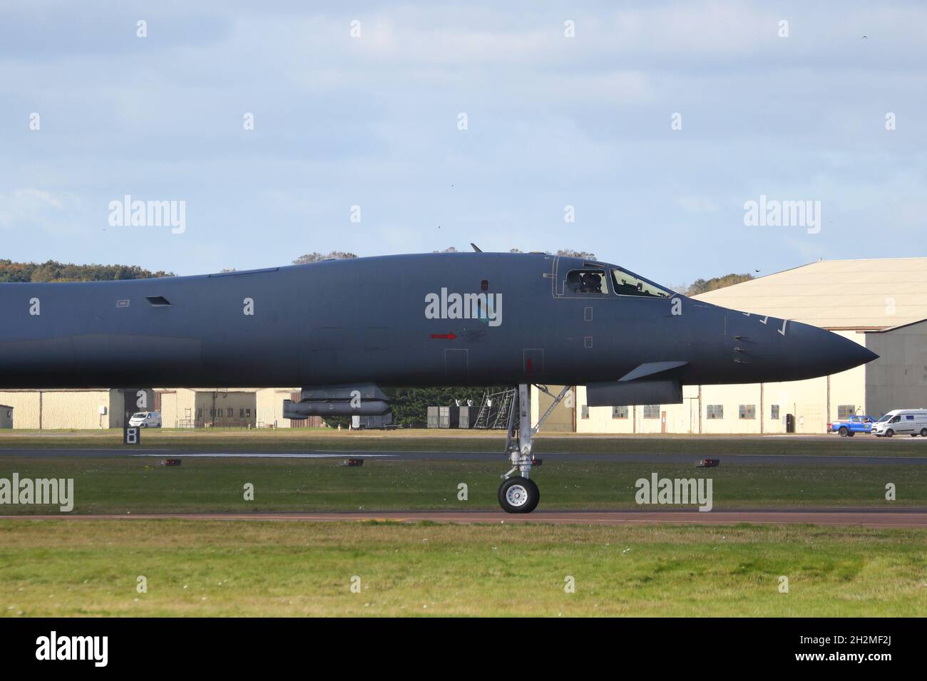 A USAF Rockwell B1-B Lancer variable-sweep wing Strategic Bomber ...