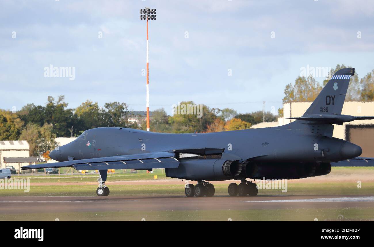 A USAF Rockwell B1-B Lancer variable-sweep wing Strategic Bomber ...