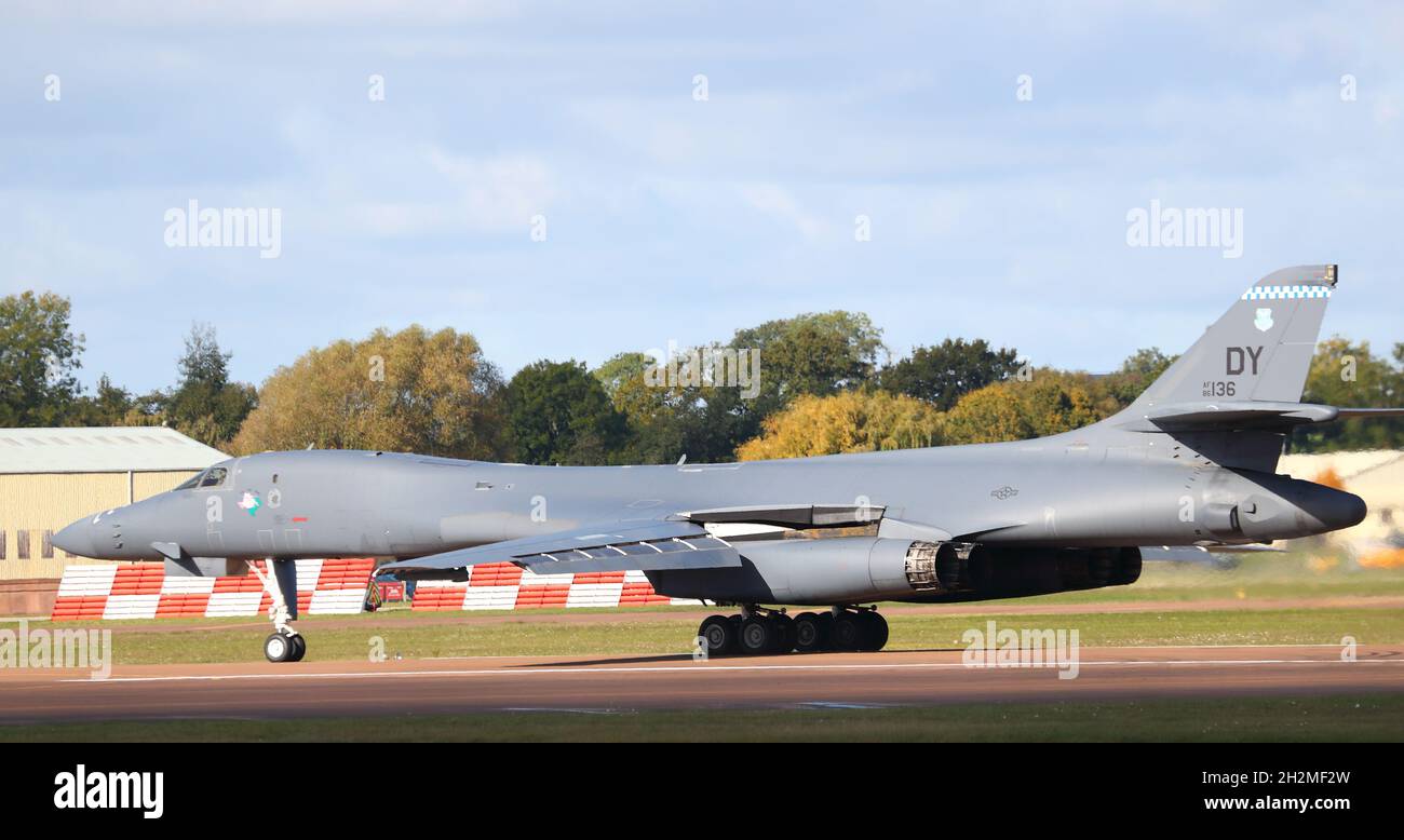 A USAF Rockwell B1-B Lancer variable-sweep wing Strategic Bomber ...