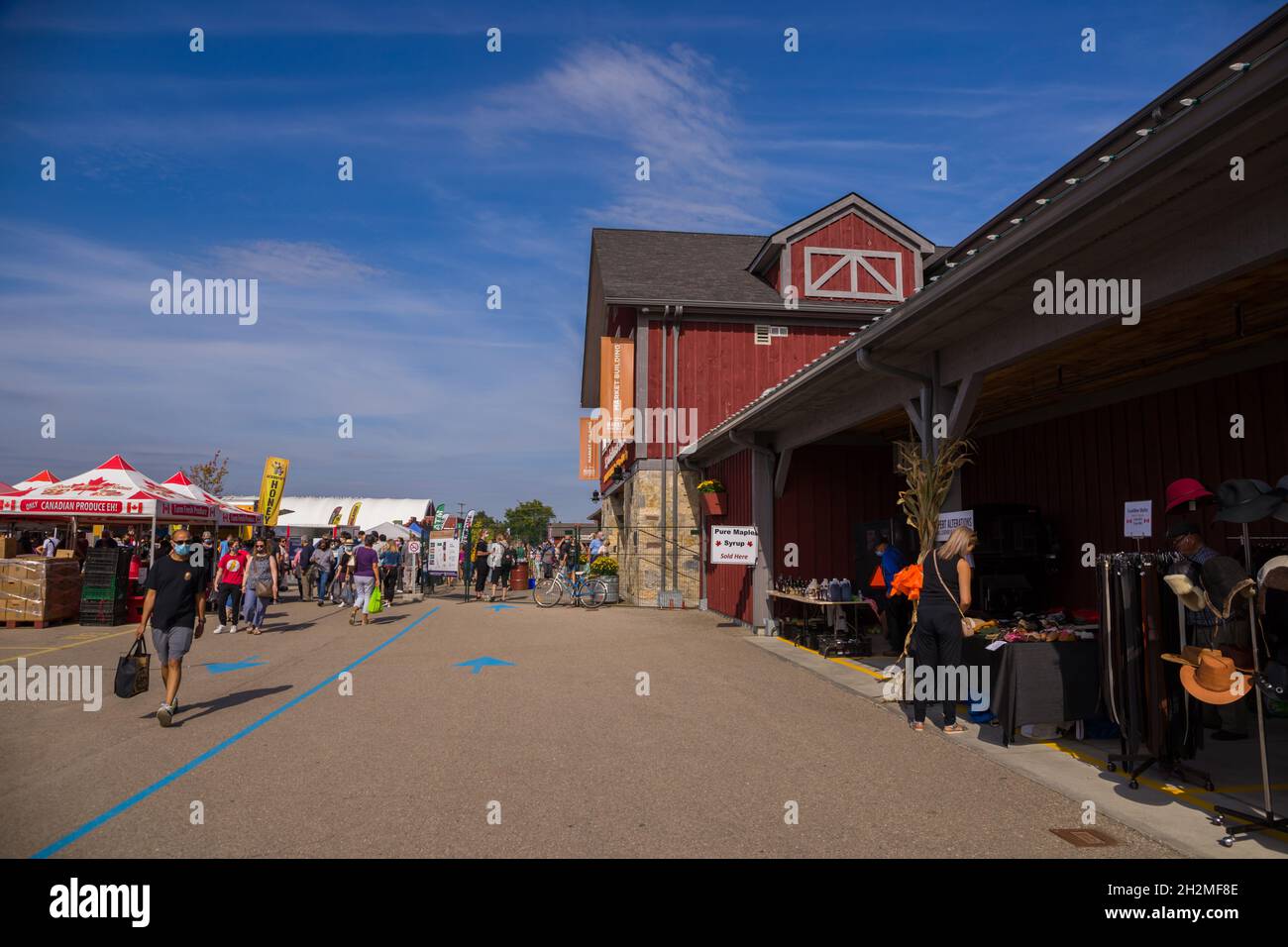 Main building in St. Jacobs farmer's market, Jacobs, Ontario, Canada ...