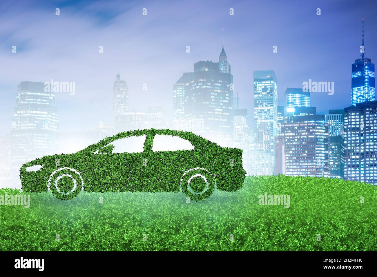 Concept of the ecological electric car Stock Photo - Alamy