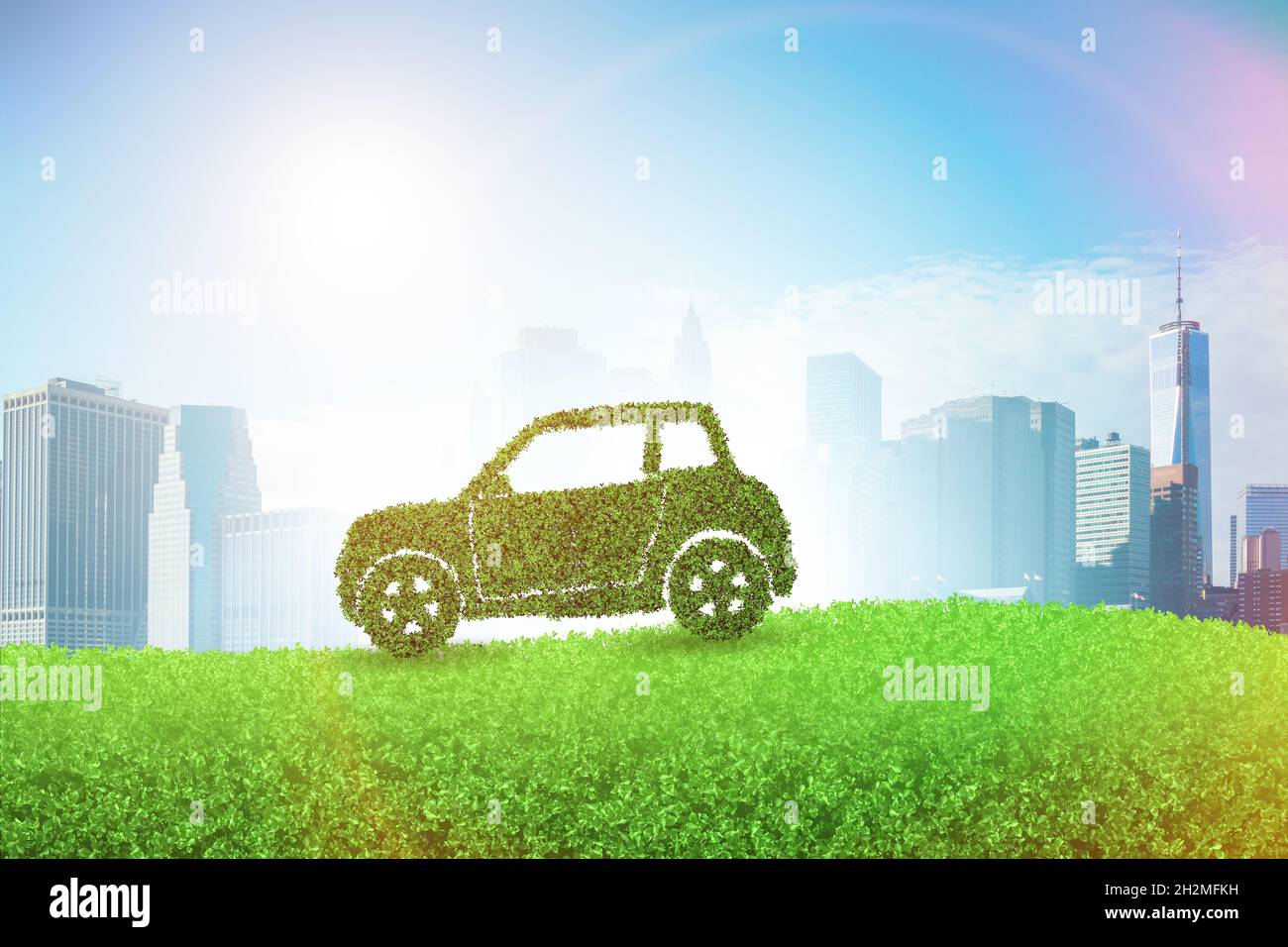 Concept of the ecological electric car Stock Photo - Alamy