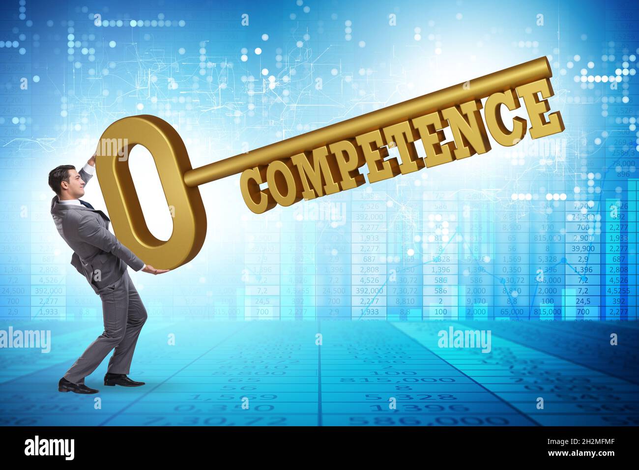 Experience and competence concept with the key Stock Photo - Alamy