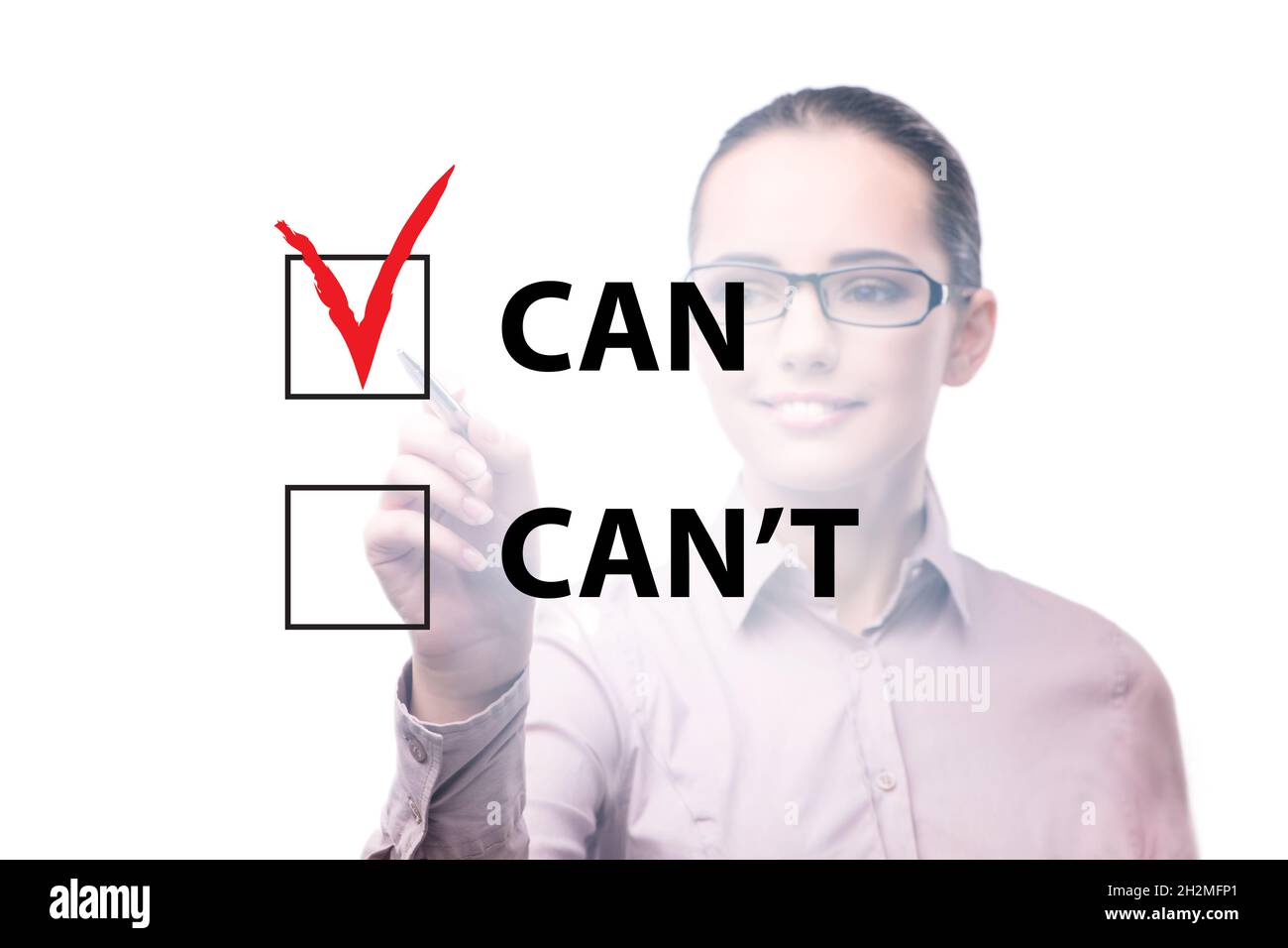 Concept of the can and cant Stock Photo - Alamy