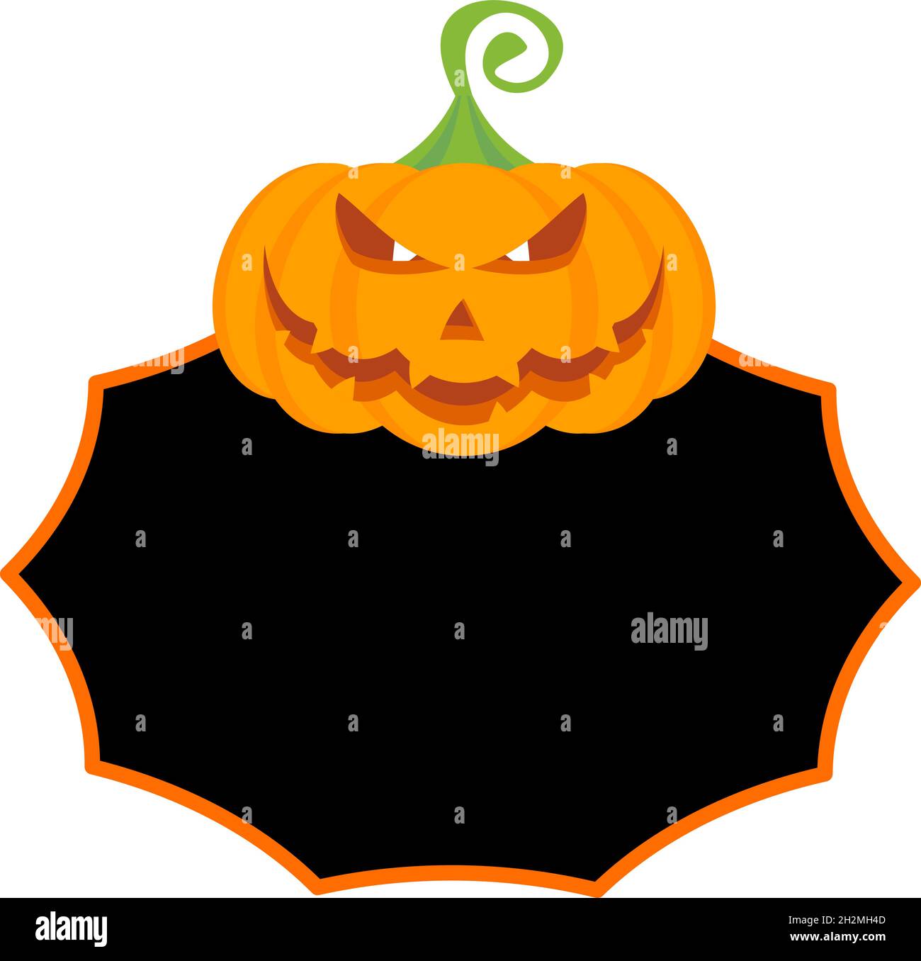 Halloween Sticker, price tag or label with Halloween pumpkin Stock ...
