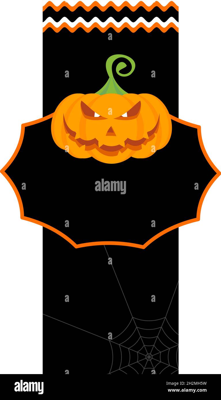 Halloween Sticker, price tag or label with Halloween pumpkin Stock ...