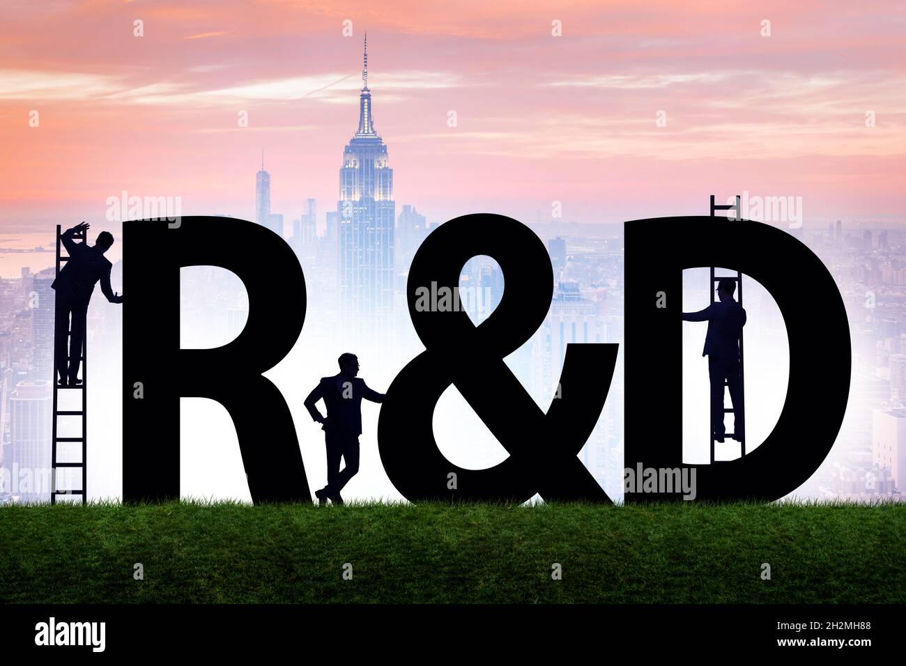 Research and development concept with the businessman Stock Photo - Alamy