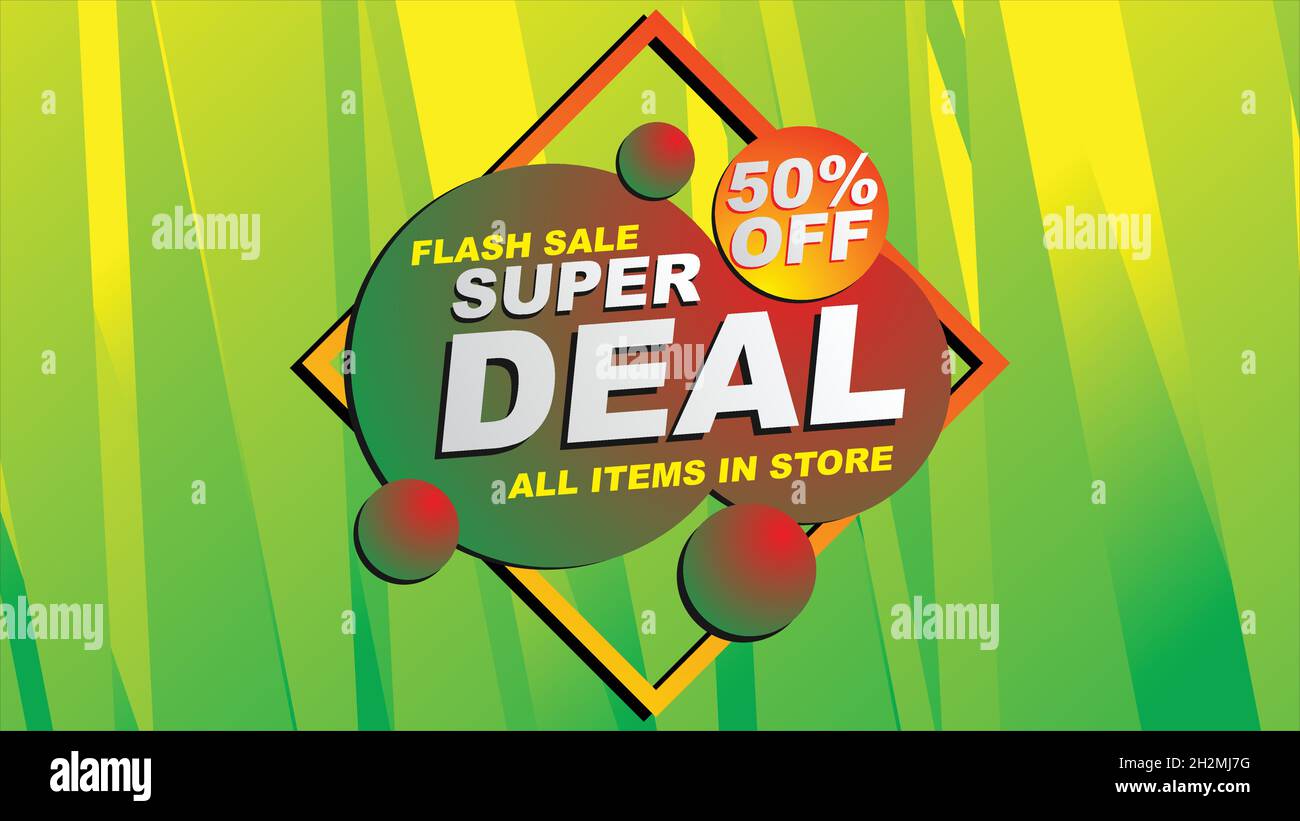 Sale banner design. 50% off. Sale promotion banner. Vector illustration ...