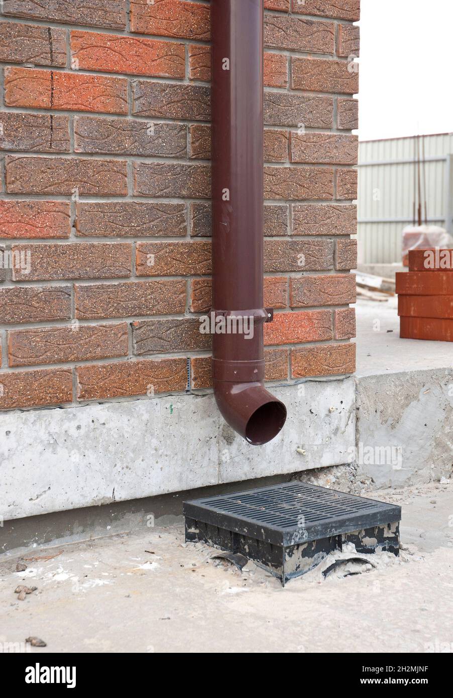 Water Spout On A House