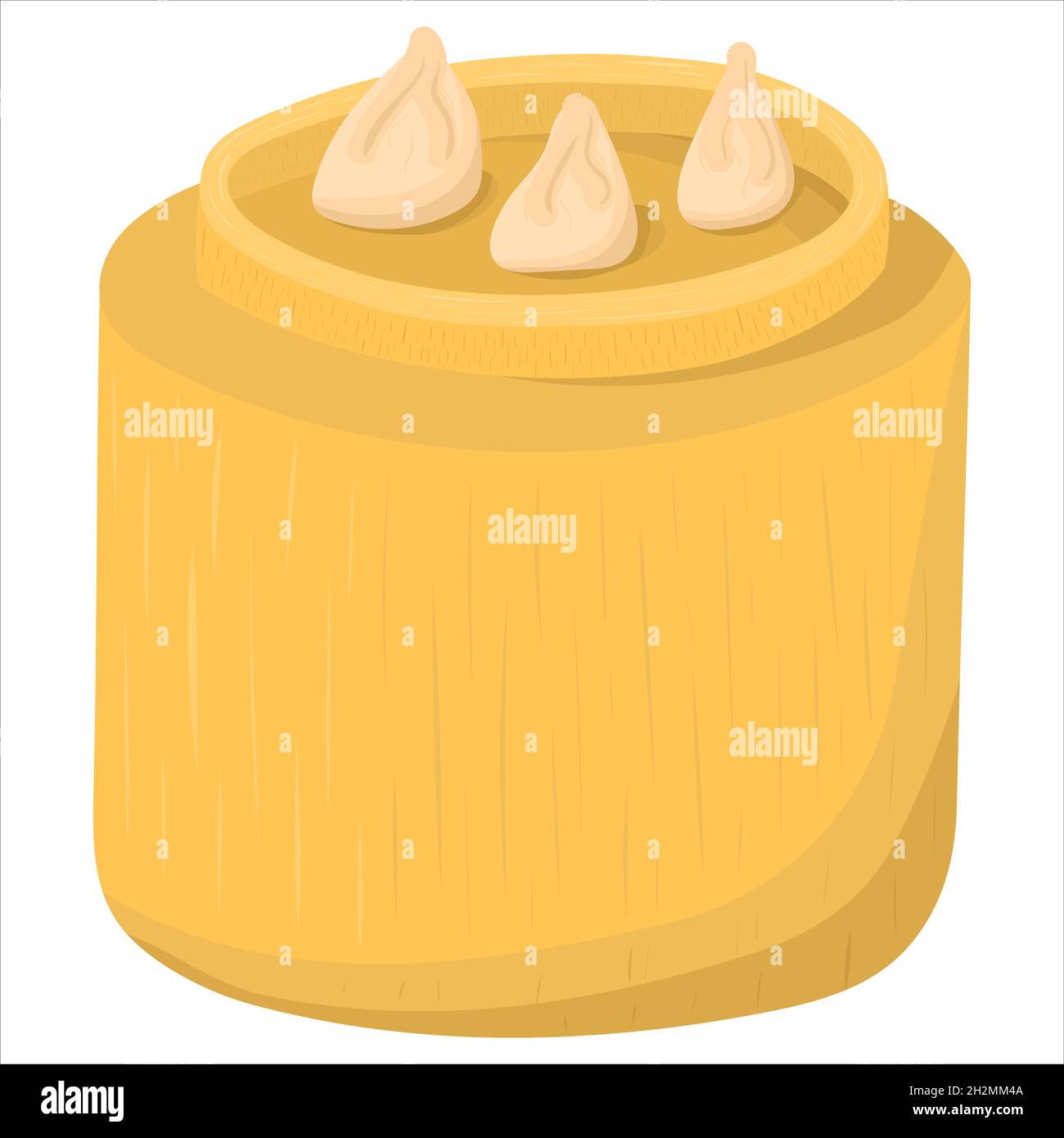 Cartoon illustration with asian dish dimsum. Vector hand drawn graphic ...