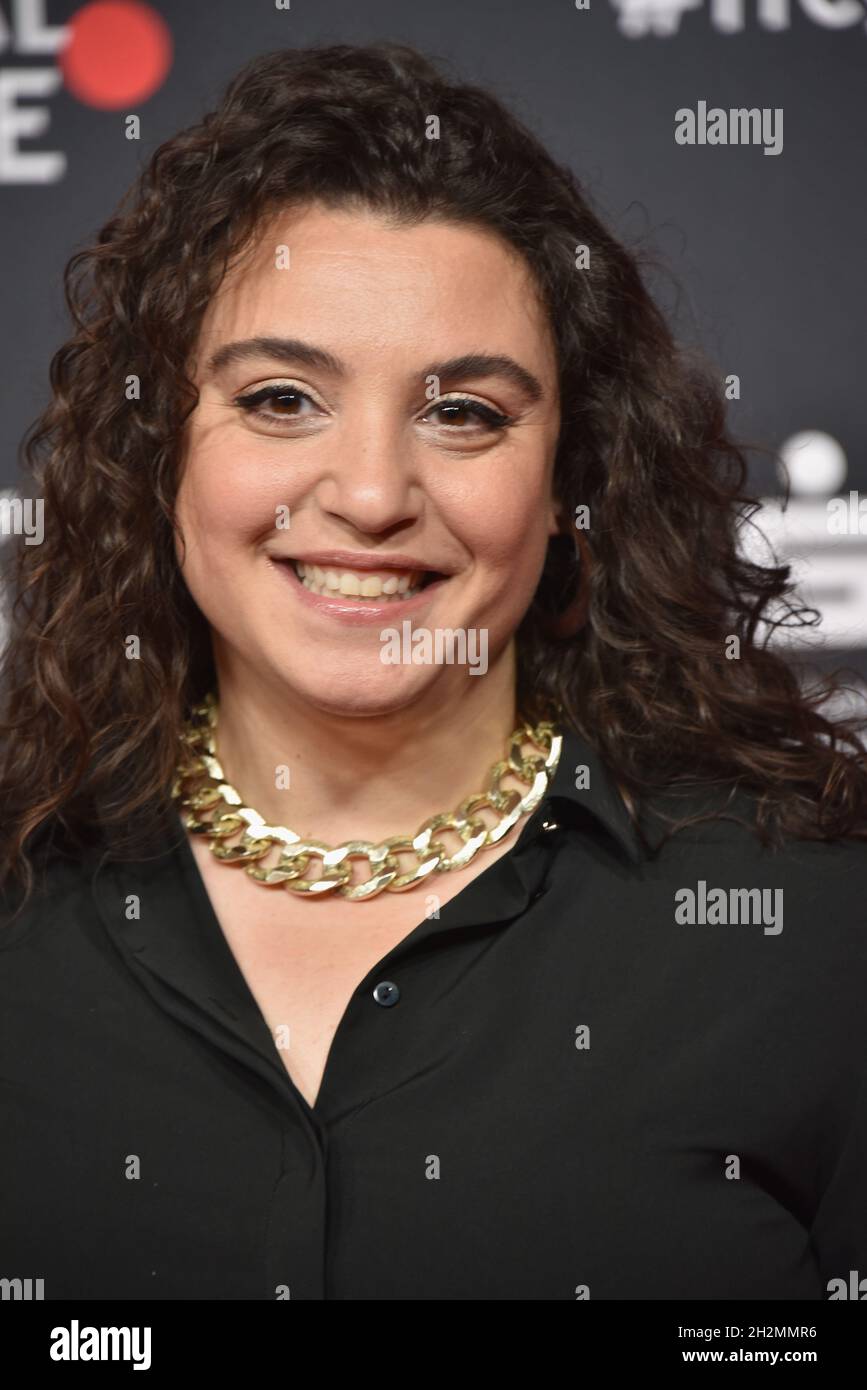 Cologne, Germany. 21st Oct, 2021. Actress Nuriye Jendrossek arrives at ...