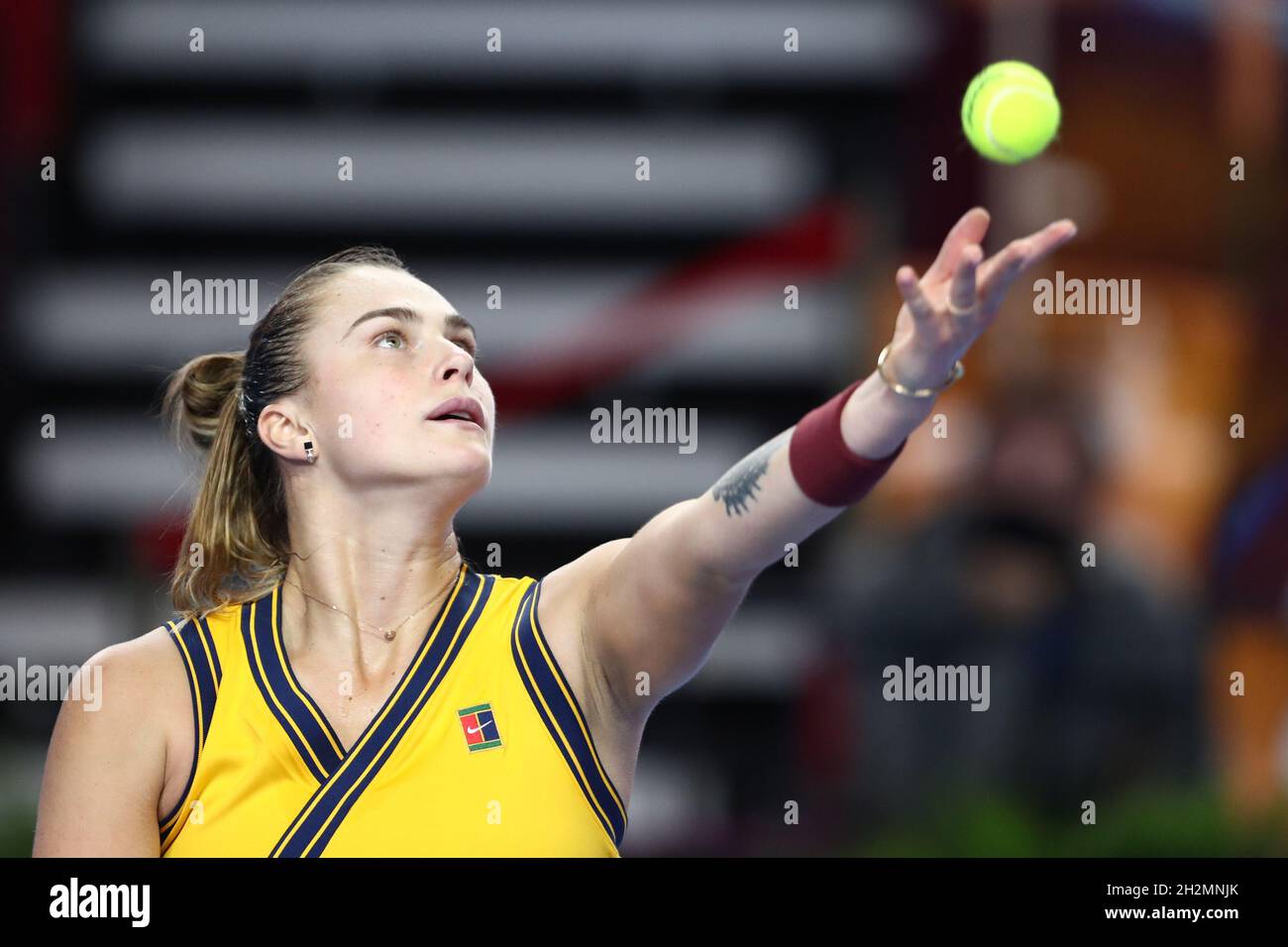 Moscow, Russia. 22nd Oct, 2021. Arina Sobolenko in action during The VTB Kremlin Cup 2021 at ...