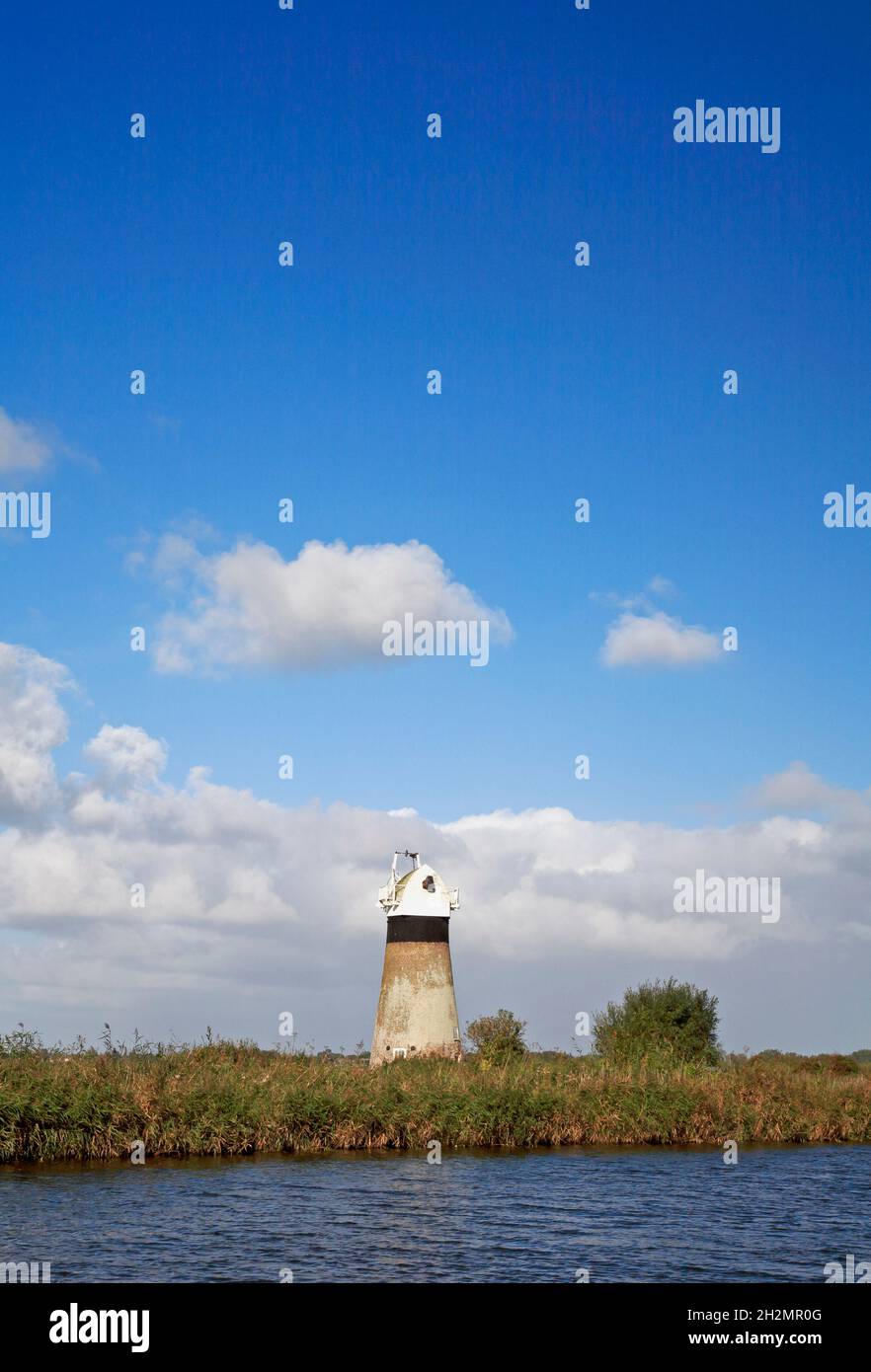 A view of St Benet's Level Drainage Mill across the River Thurne on the ...