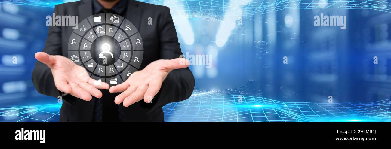 Picture Of Businessman Giving Ideas Presenting With His Both Hands ...