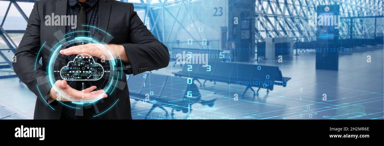 Picture Of Businessman Protecting Data Concept With Both Hands ...